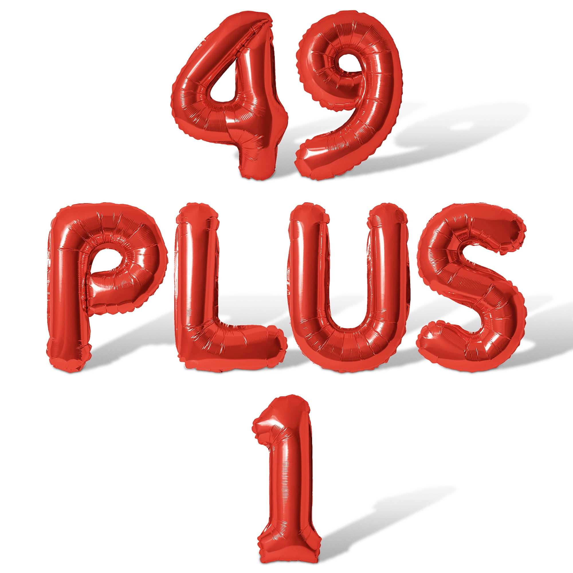 Letter Balloons - 49 PLUS 1 16" Inch Alphabet Letters Foil Mylar ...