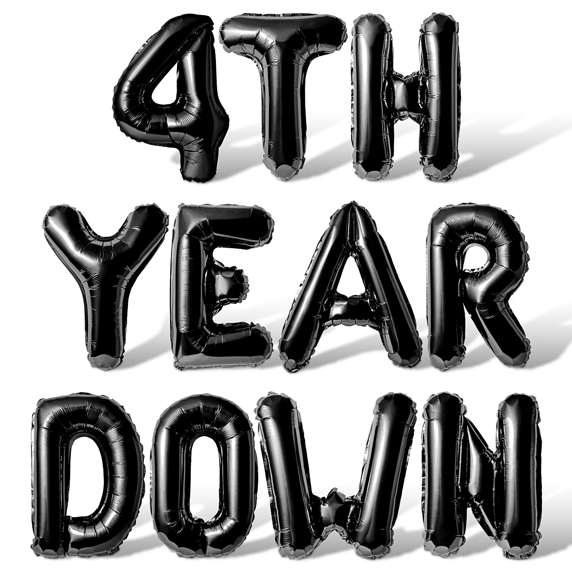 Letter Balloons - 4TH YEAR DOWN 16" Inch Alphabet Letters Foil Mylar ...