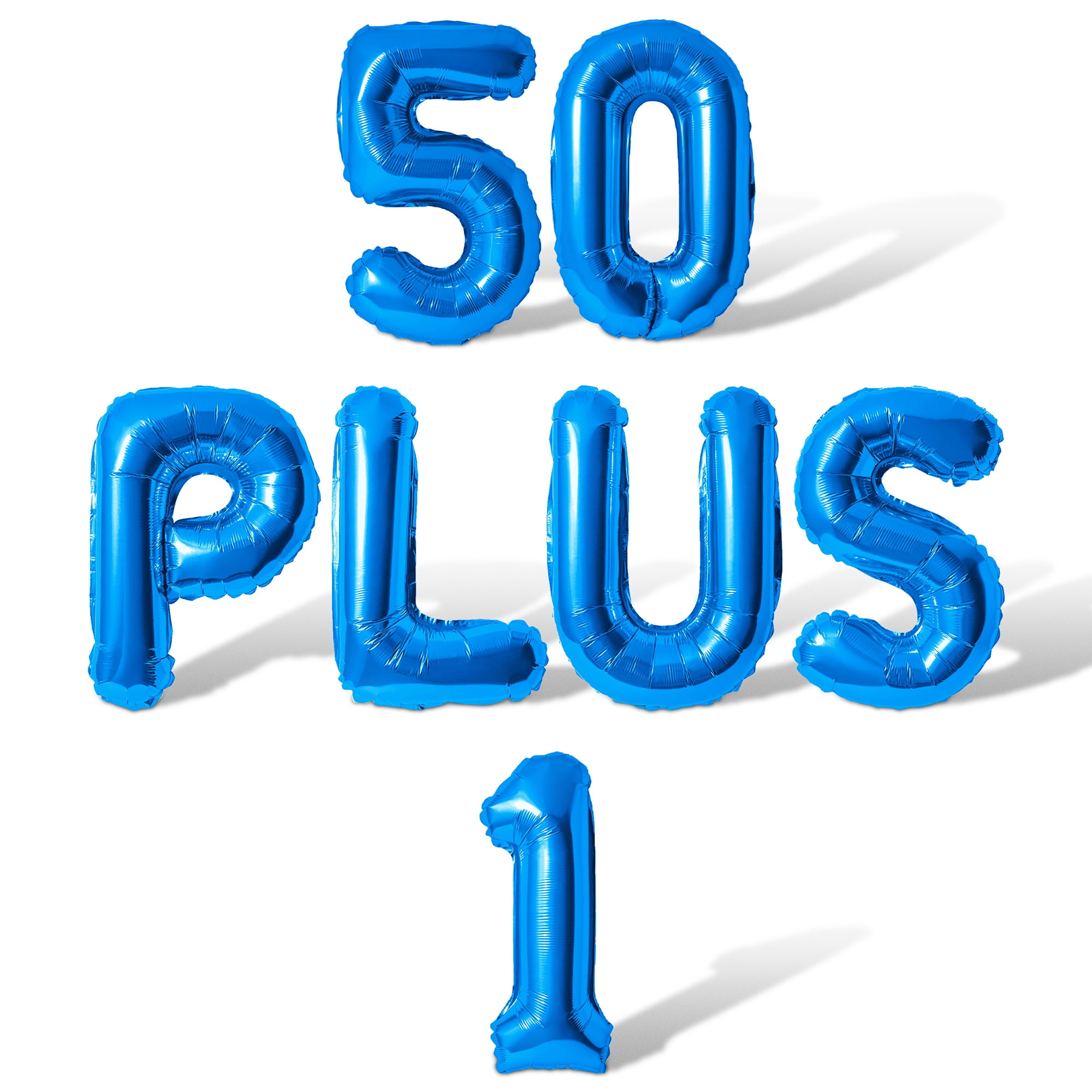 Letter Balloons - 50 PLUS 1 16" Inch Alphabet Letters Foil Mylar ...