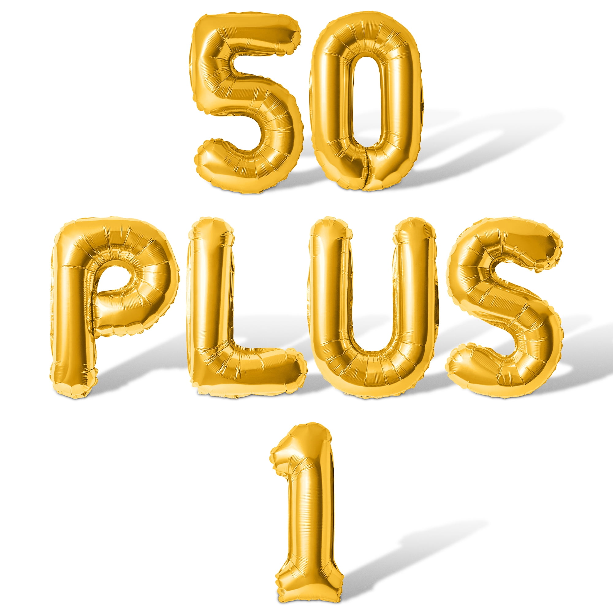Letter Balloons - 50 PLUS 1 16" Inch Alphabet Letters Foil Mylar ...