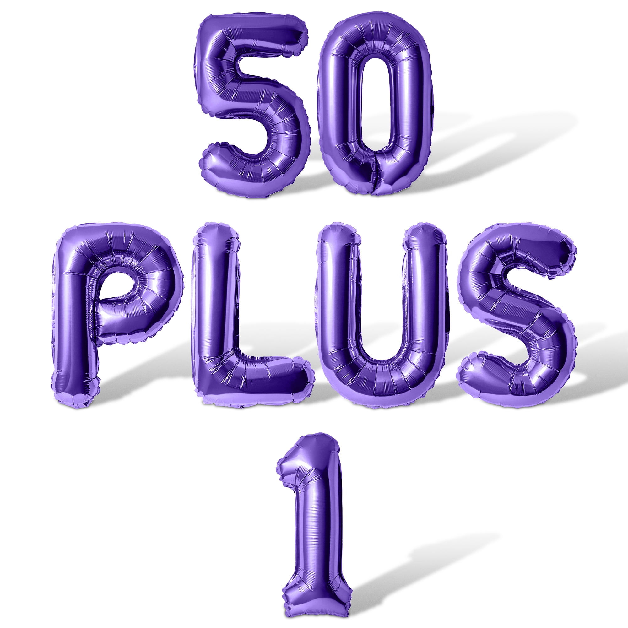 Letter Balloons - 50 PLUS 1 16" Inch Alphabet Letters Foil Mylar ...