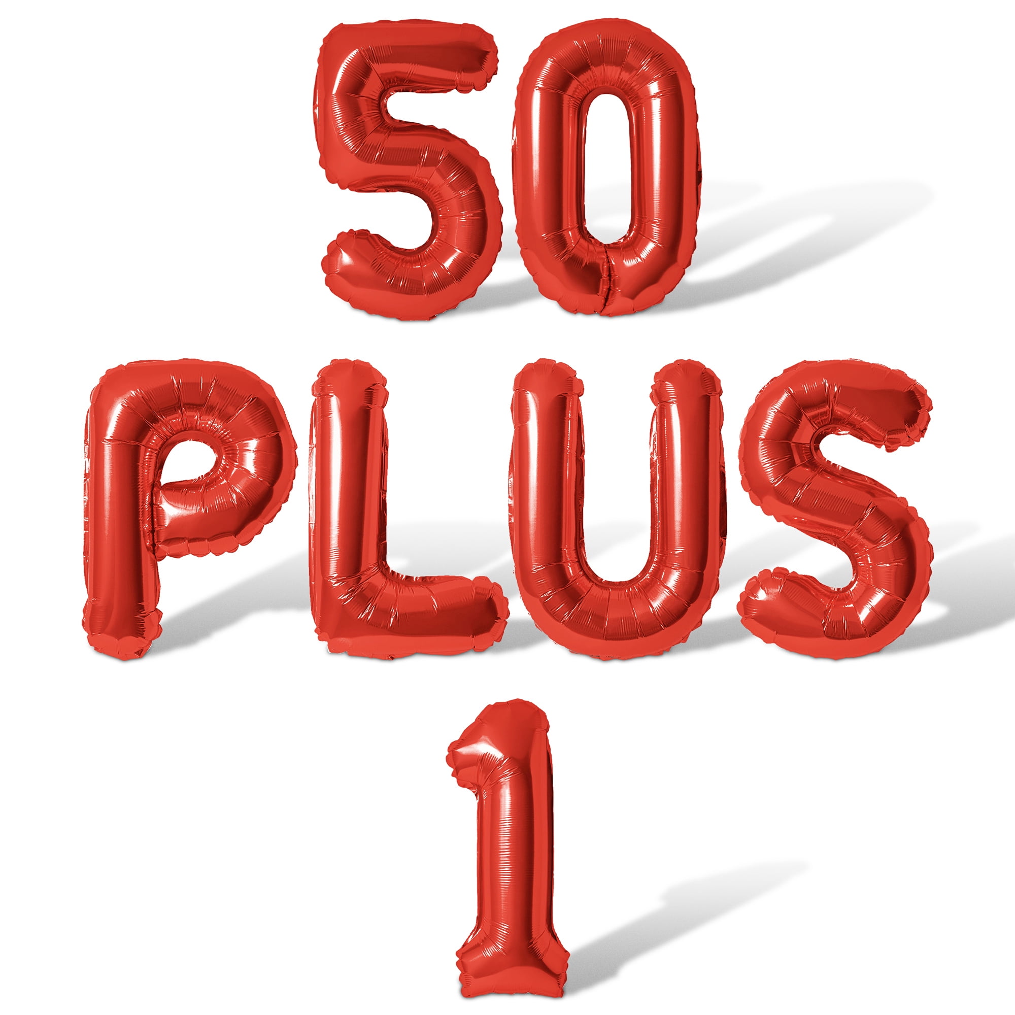 Letter Balloons - 50 PLUS 1 16" Inch Alphabet Letters Foil Mylar ...