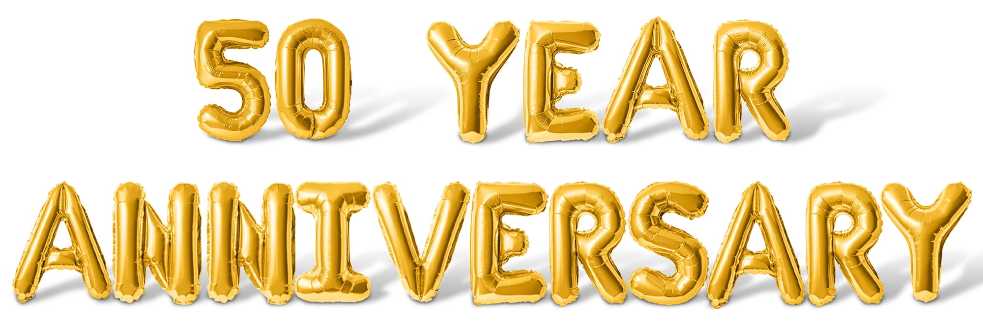 Letter Balloons - 50 YEAR ANNIVERSARY 16" Inch Alphabet Letters Foil ...
