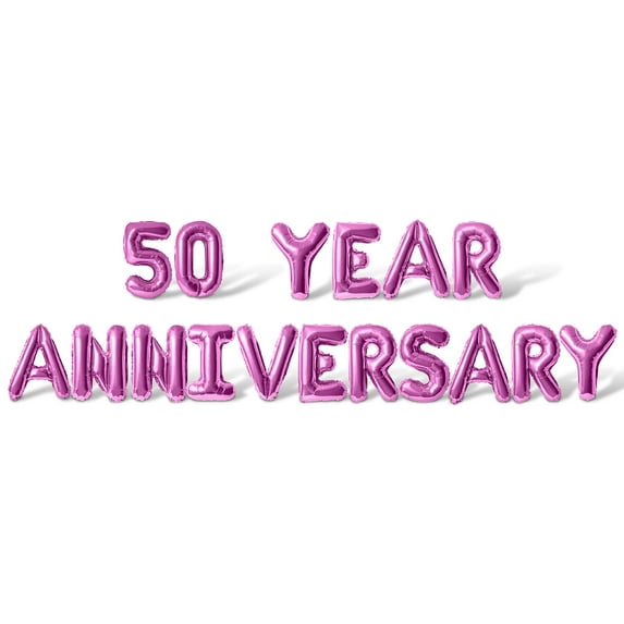 Letter Balloons - 50 YEAR ANNIVERSARY 16" Inch Alphabet Letters Foil ...