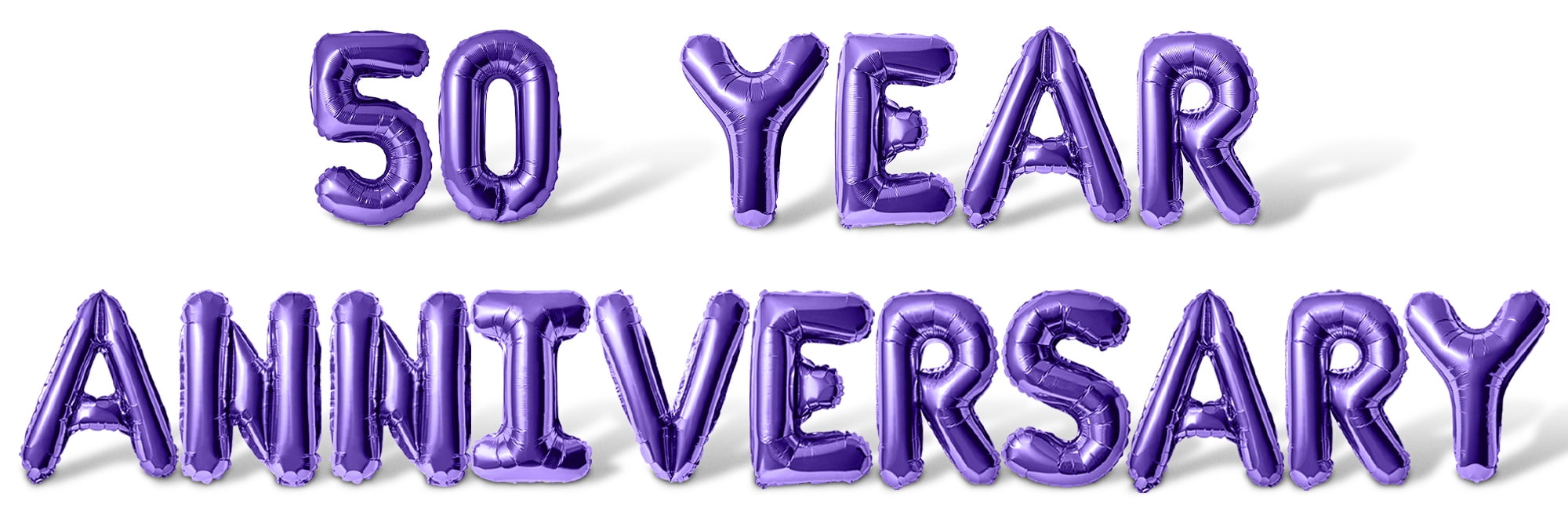 Letter Balloons - 50 YEAR ANNIVERSARY 16" Inch Alphabet Letters Foil ...