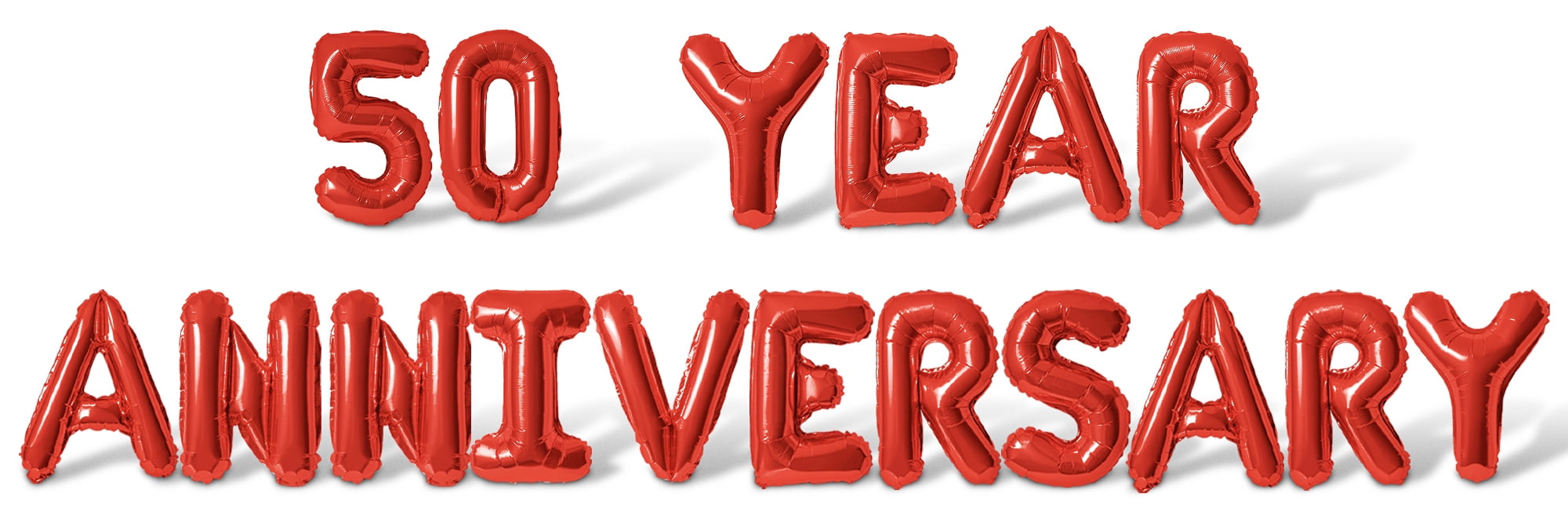 Letter Balloons - 50 YEAR ANNIVERSARY 16" Inch Alphabet Letters Foil ...