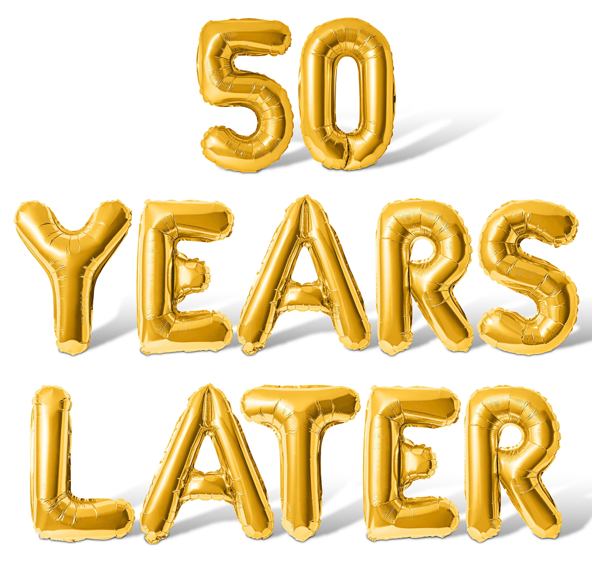 Letter Balloons - 50 YEARS LATER 16" Inch Alphabet Letters Foil Mylar ...
