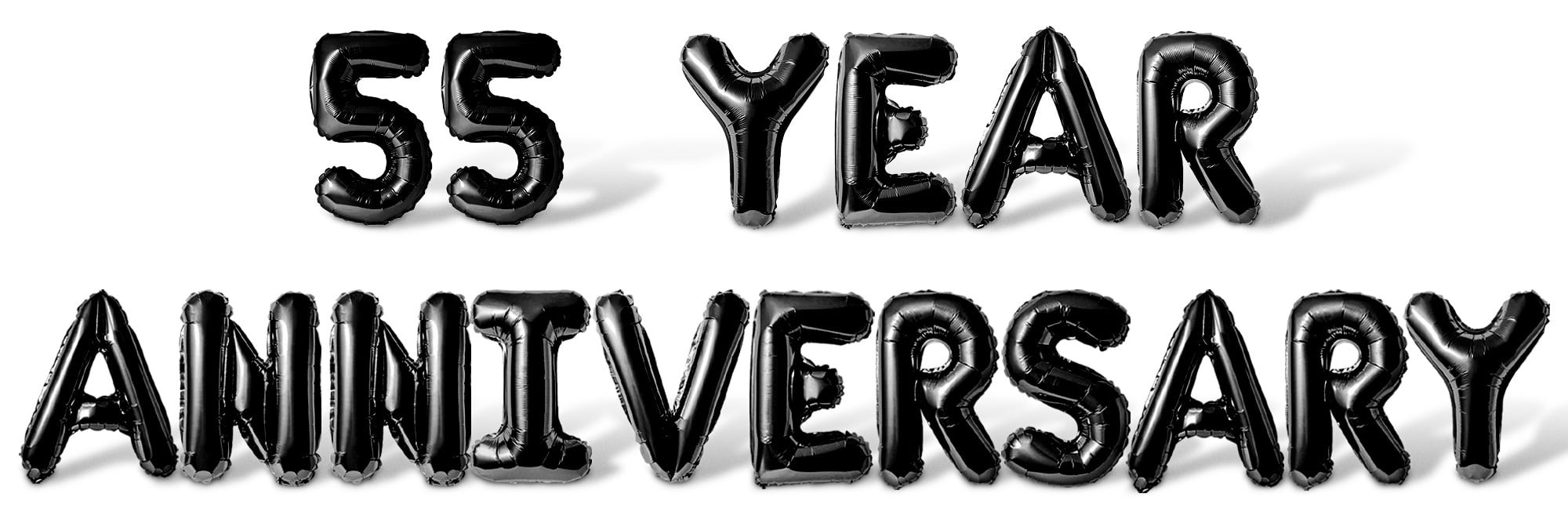 Letter Balloons - 55 YEAR ANNIVERSARY 16" Inch Alphabet Letters Foil ...