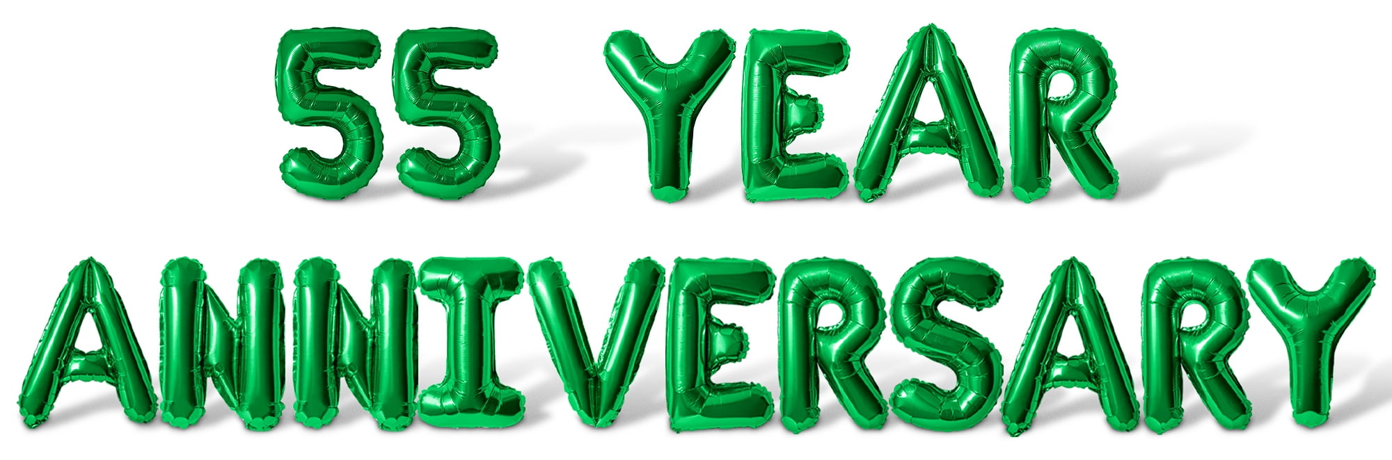 Letter Balloons - 55 YEAR ANNIVERSARY 16" Inch Alphabet Letters Foil ...