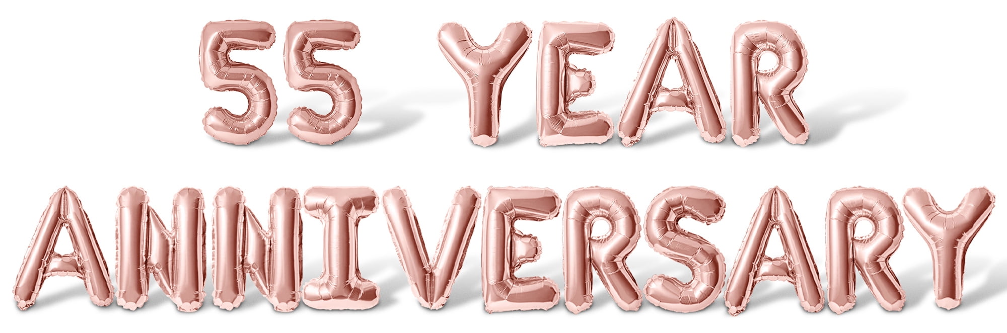 Letter Balloons - 55 YEAR ANNIVERSARY 16" Inch Alphabet Letters Foil ...