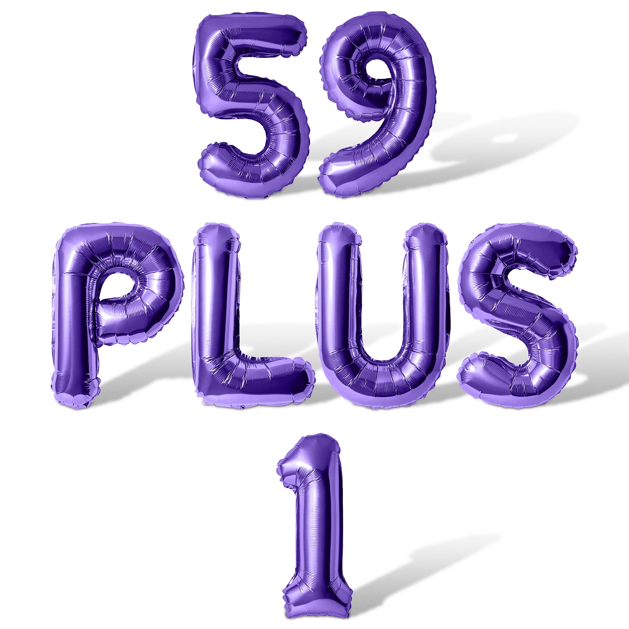 Letter Balloons - 59 PLUS 1 16" Inch Alphabet Letters Foil Mylar ...