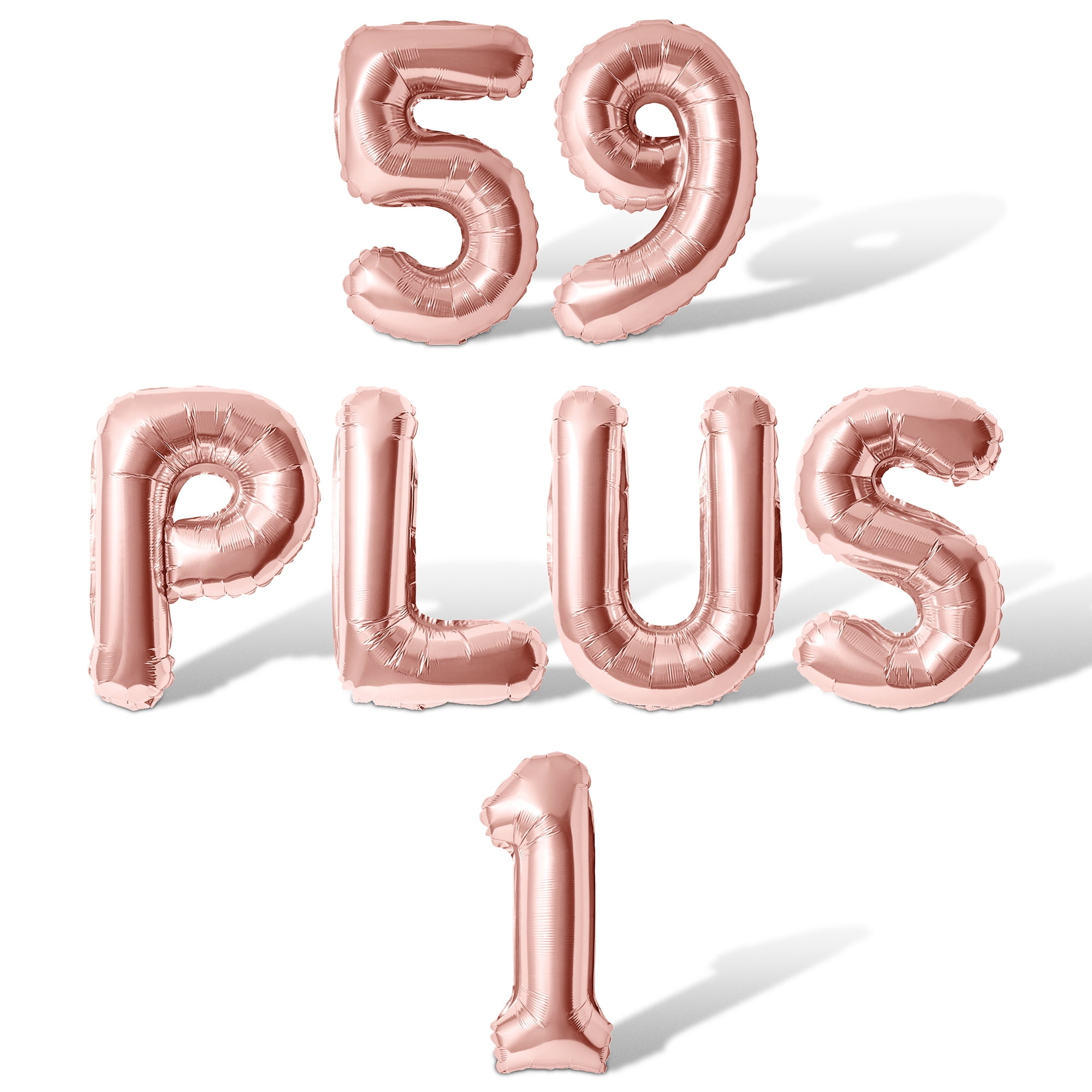 Letter Balloons - 59 PLUS 1 16" Inch Alphabet Letters Foil Mylar ...