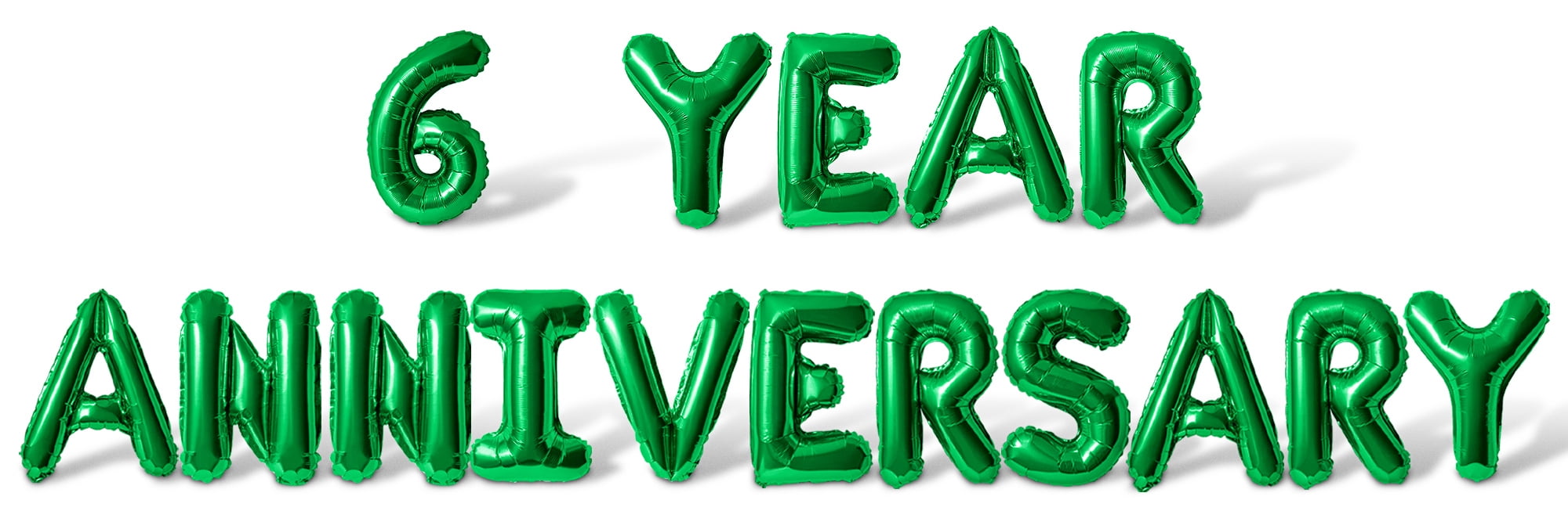 Letter Balloons - 6 YEAR ANNIVERSARY 16" Inch Alphabet Letters Foil ...