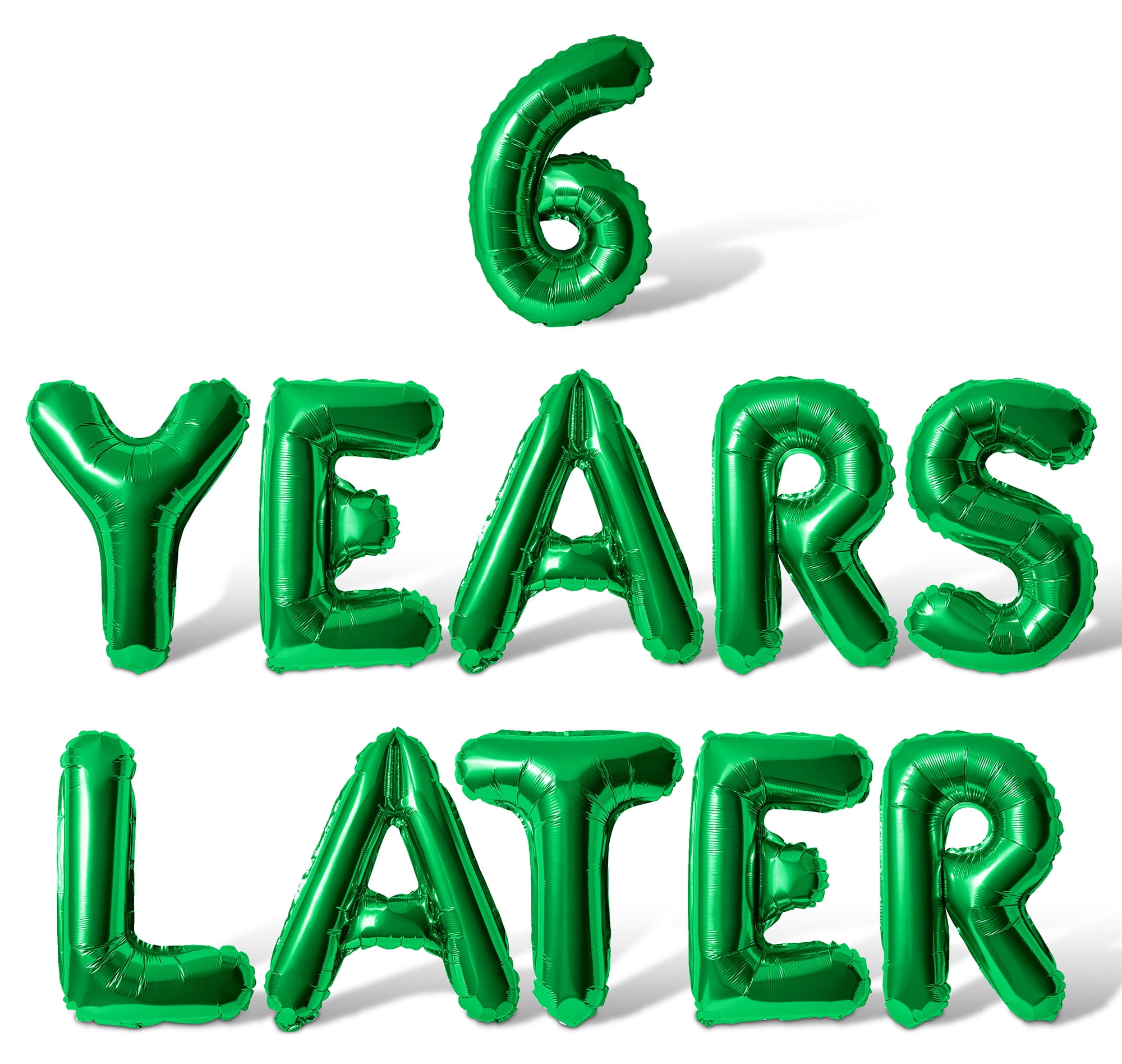 Letter Balloons - 6 YEARS LATER 16" Inch Alphabet Letters Foil Mylar ...