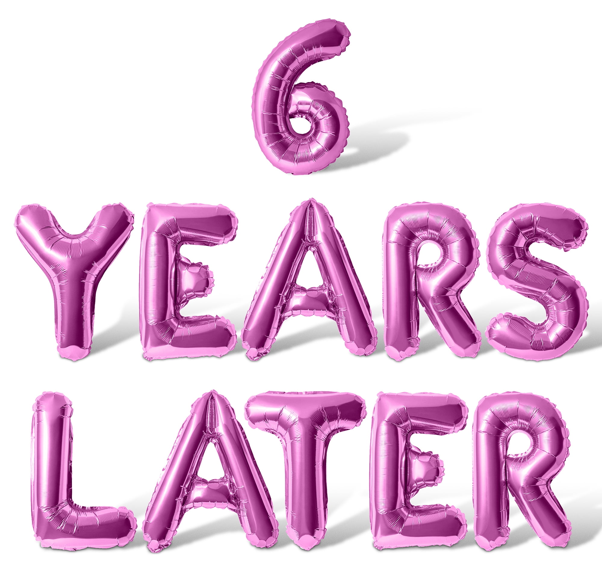 Letter Balloons - 6 YEARS LATER 16" Inch Alphabet Letters Foil Mylar ...
