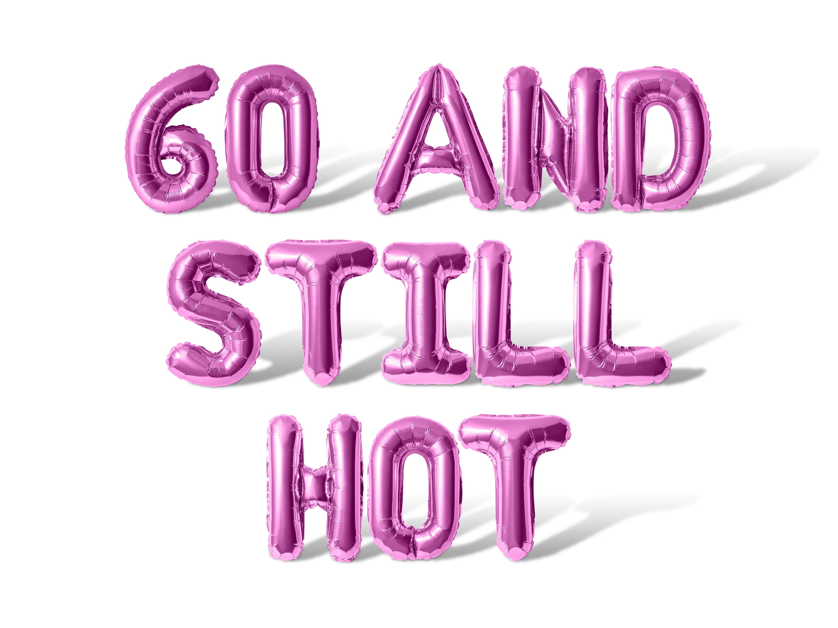 Letter Balloons - 60 AND STILL HOT 16" Inch Alphabet Letters Foil Mylar ...