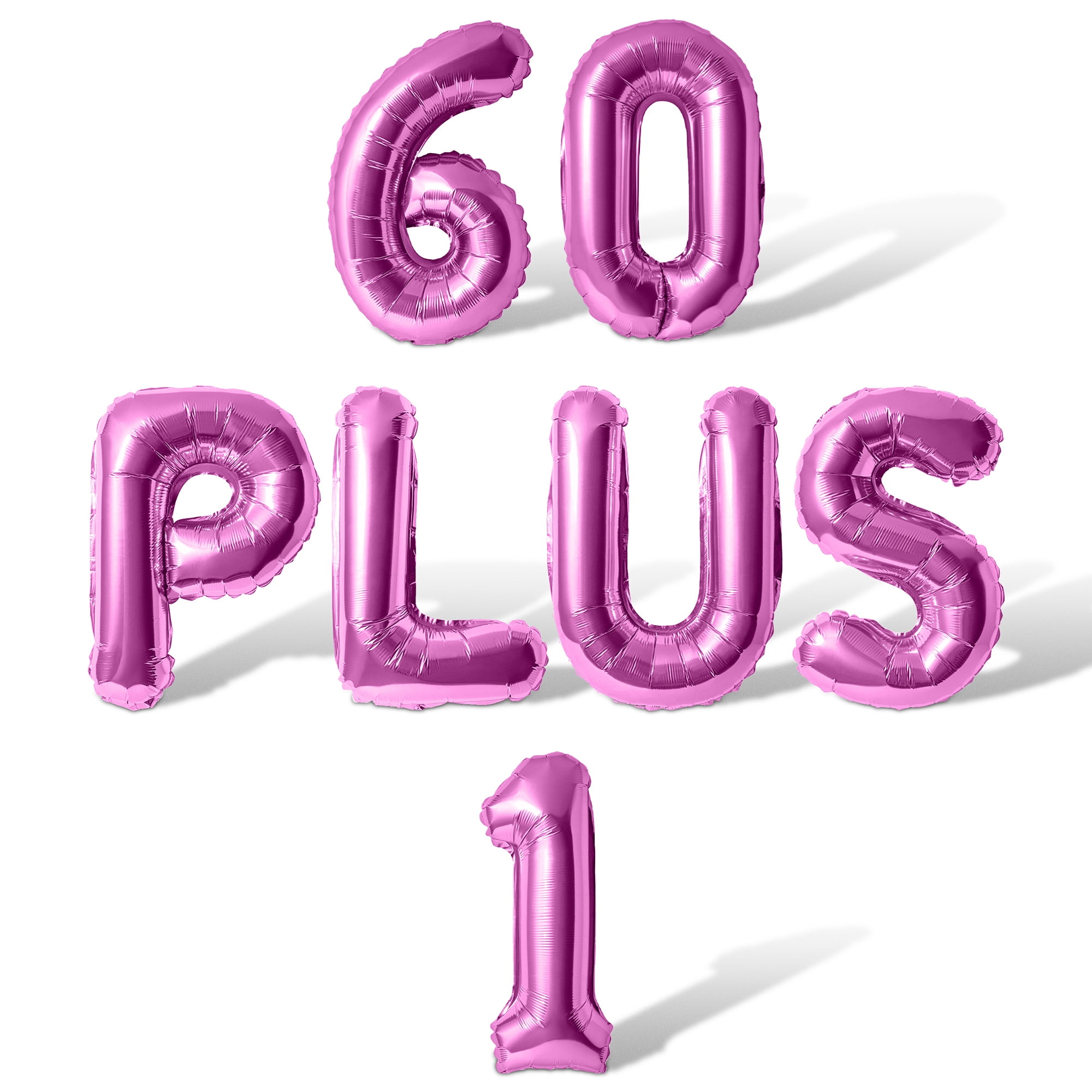 Letter Balloons - 60 PLUS 1 16" Inch Alphabet Letters Foil Mylar ...