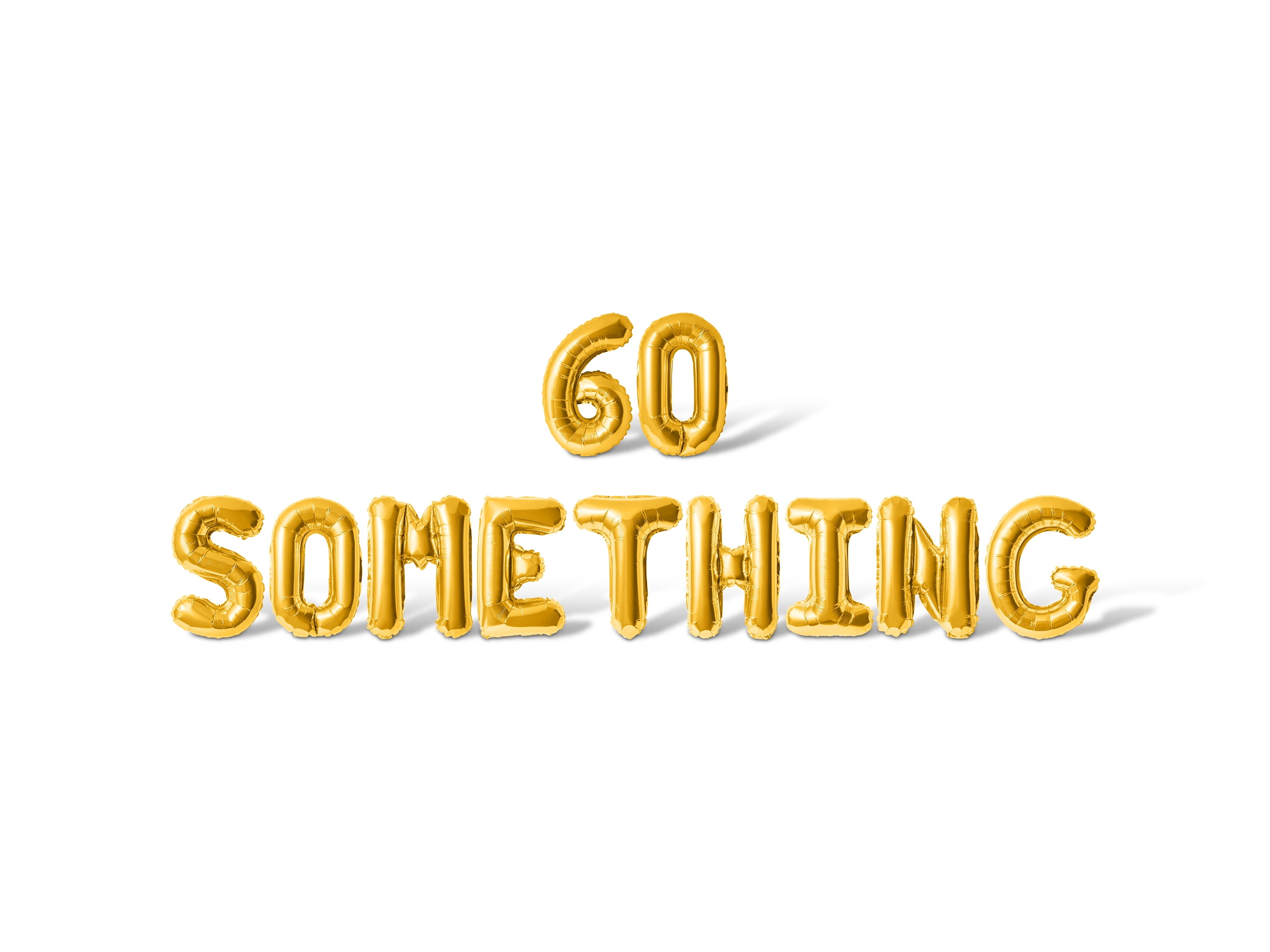 Letter Balloons - 60 SOMETHING 16" Inch Alphabet Letters Foil Mylar ...