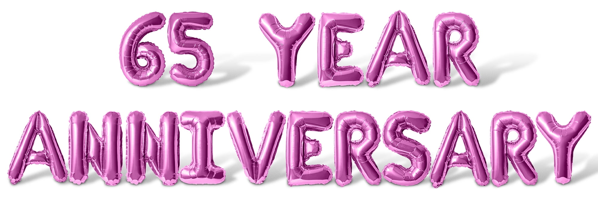 Letter Balloons - 65 YEAR ANNIVERSARY 16" Inch Alphabet Letters Foil Mylar Balloon 65th ...