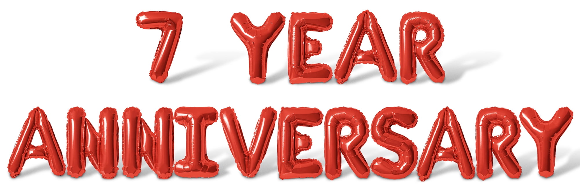 Letter Balloons - 7 YEAR ANNIVERSARY 16" Inch Alphabet Letters Foil ...