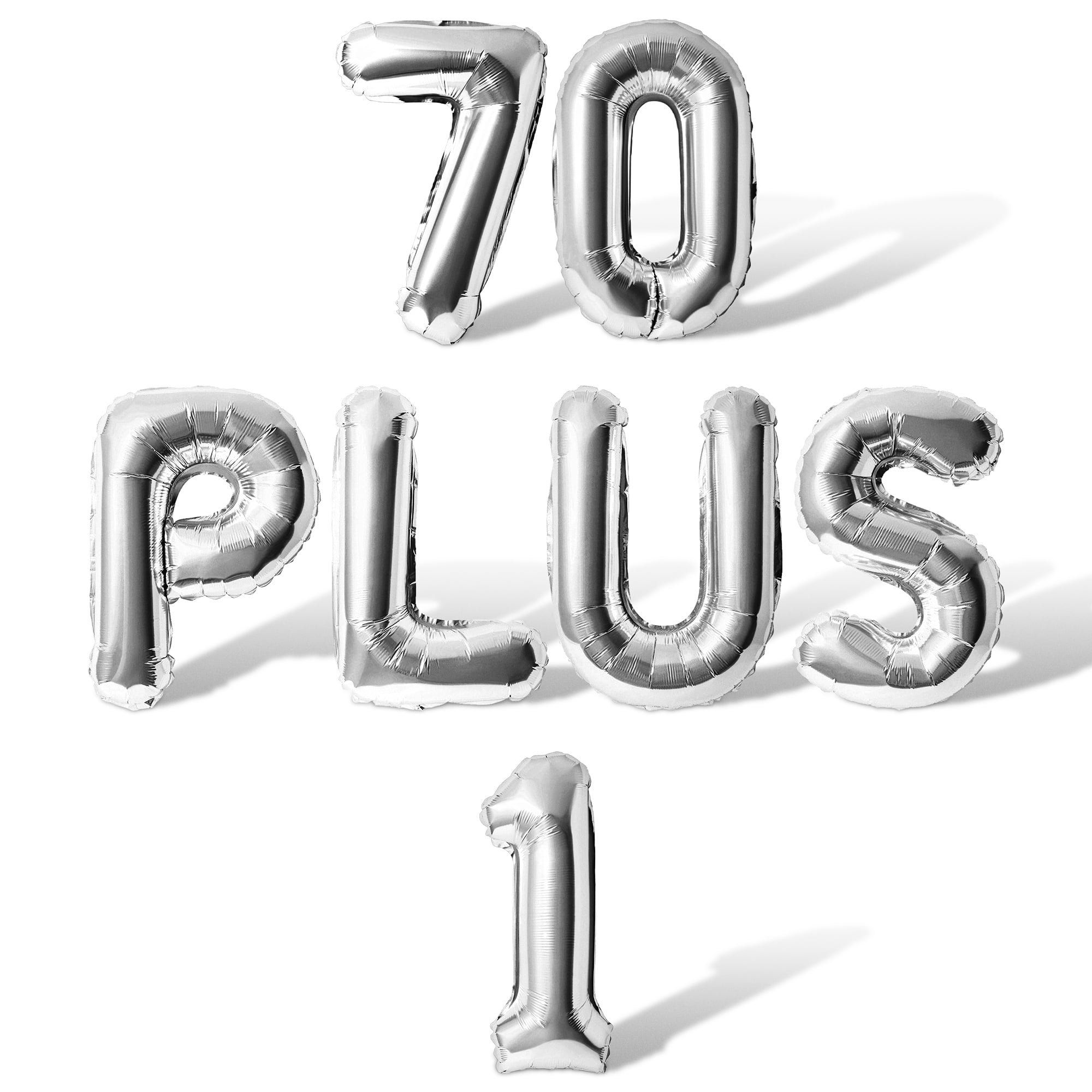 Letter Balloons - 70 PLUS 1 16" Inch Alphabet Letters Foil Mylar ...