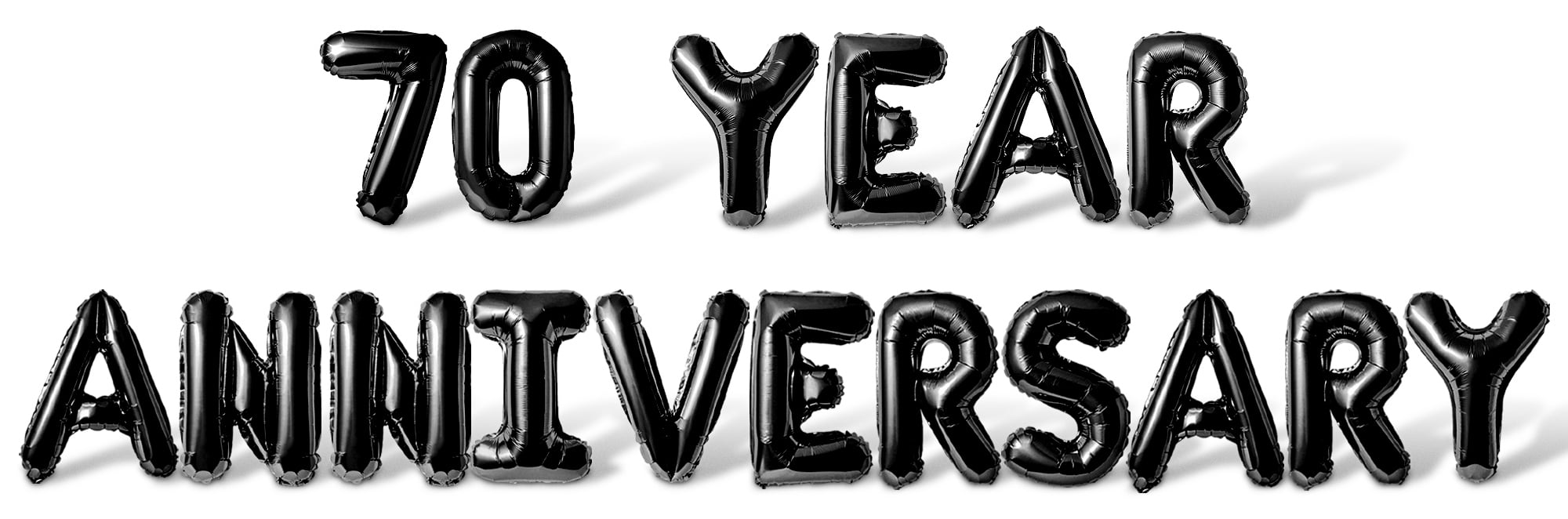 Letter Balloons - 70 YEAR ANNIVERSARY 16" Inch Alphabet Letters Foil ...