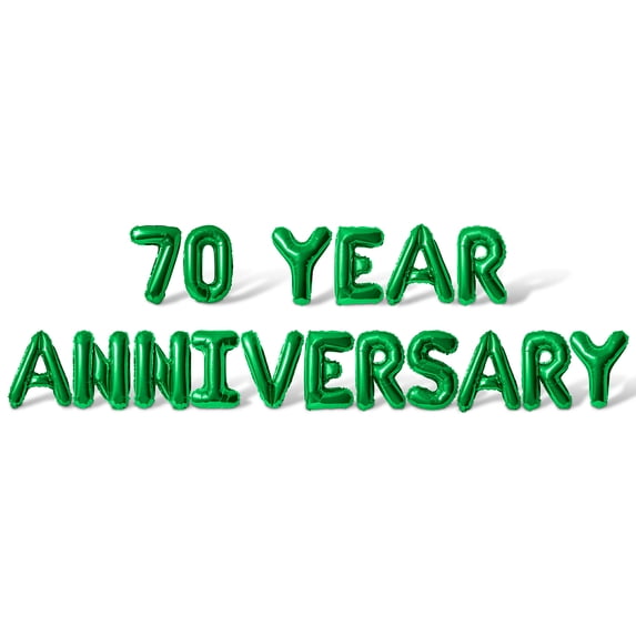 Letter Balloons - 70 YEAR ANNIVERSARY 16" Inch Alphabet Letters Foil ...