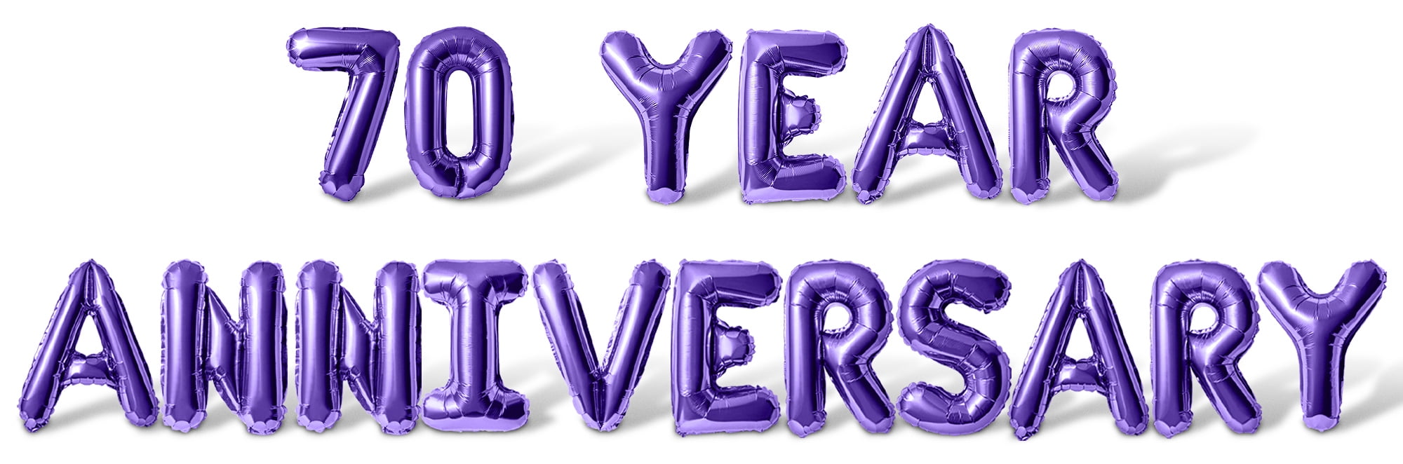 Letter Balloons - 70 YEAR ANNIVERSARY 16" Inch Alphabet Letters Foil ...