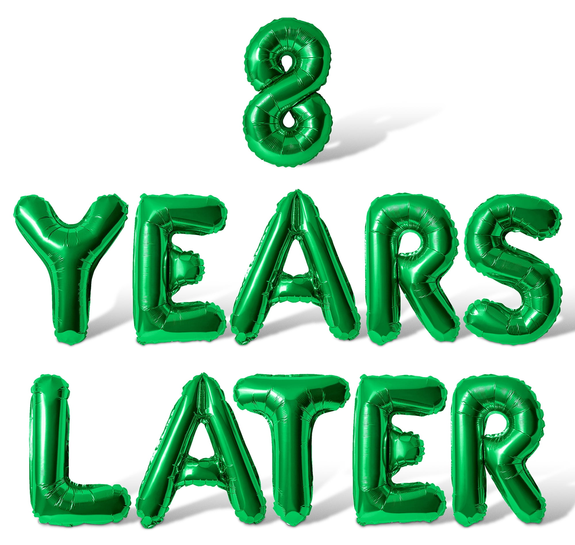 Letter Balloons - 8 YEARS LATER 16" Inch Alphabet Letters Foil Mylar ...