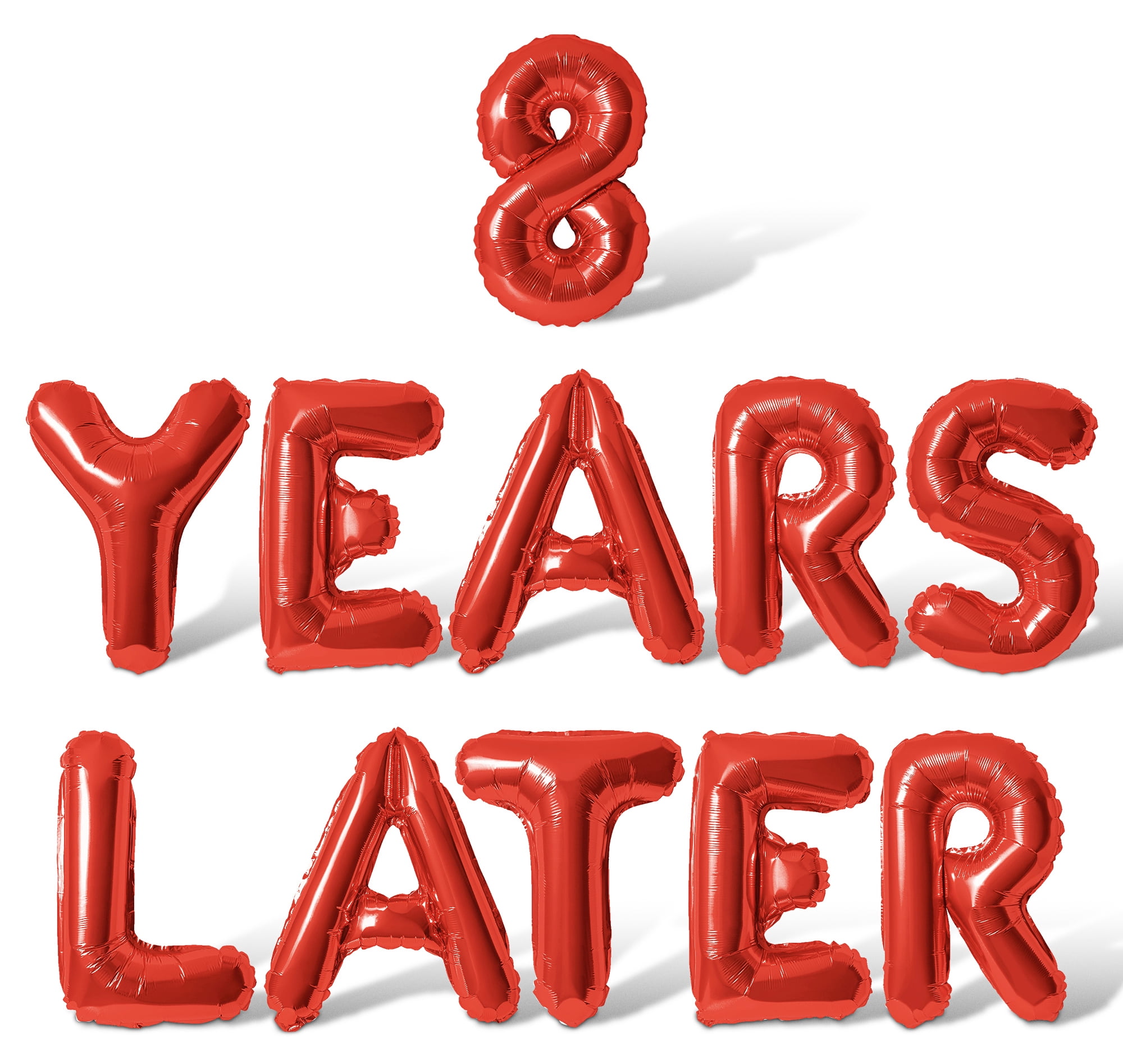 Letter Balloons - 8 YEARS LATER 16" Inch Alphabet Letters Foil Mylar ...