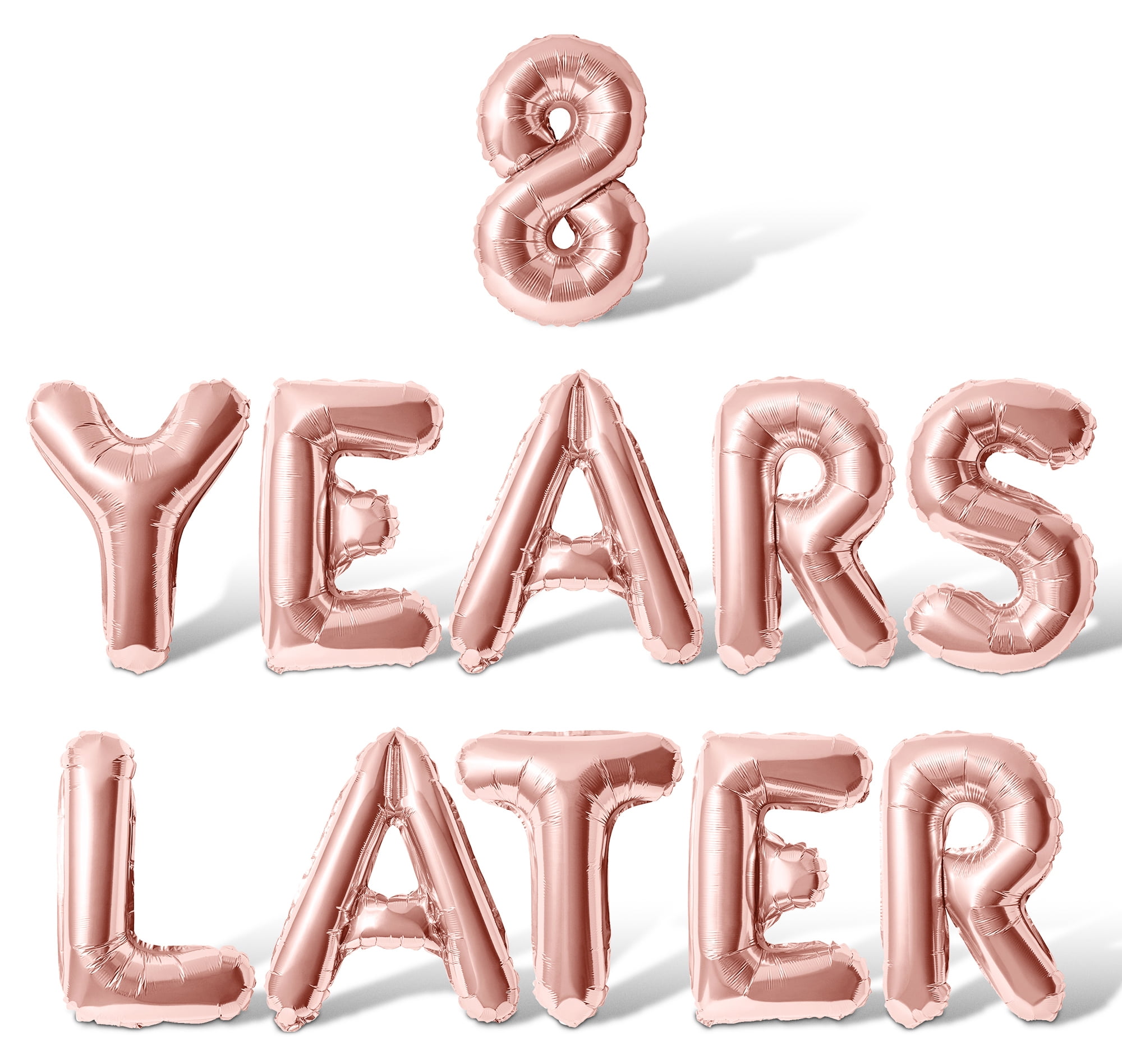 Letter Balloons - 8 YEARS LATER 16" Inch Alphabet Letters Foil Mylar ...