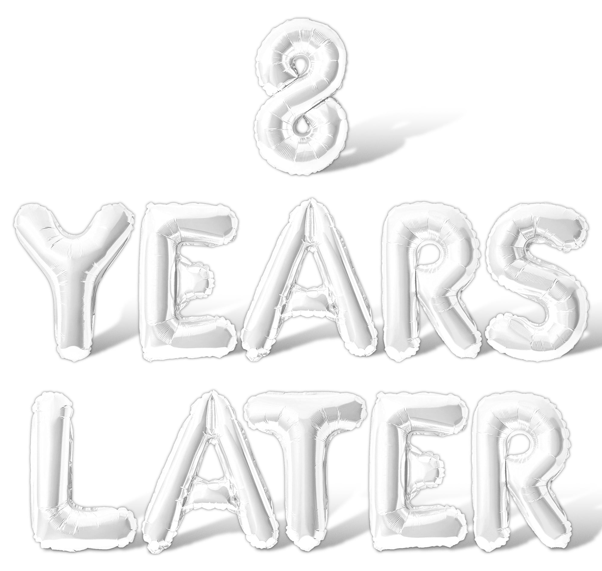 Letter Balloons - 8 YEARS LATER 16" Inch Alphabet Letters Foil Mylar ...