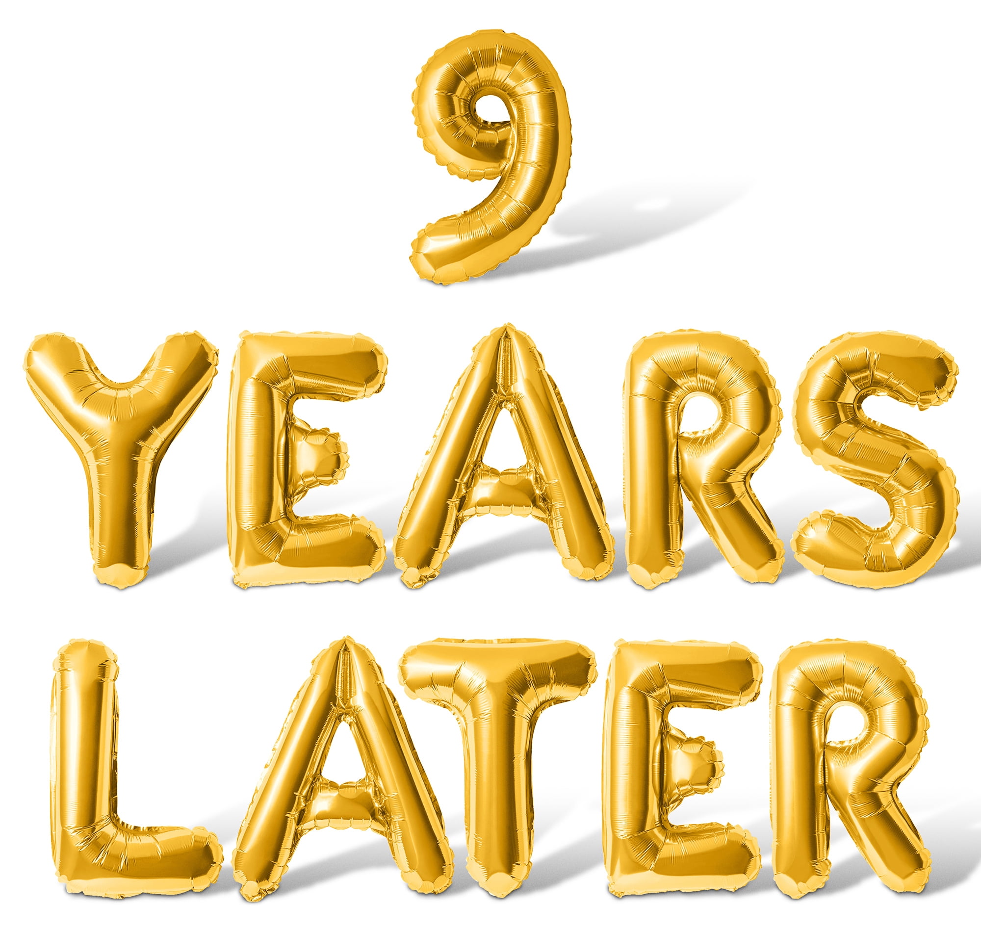 Letter Balloons - 9 YEARS LATER 16" Inch Alphabet Letters Foil Mylar ...