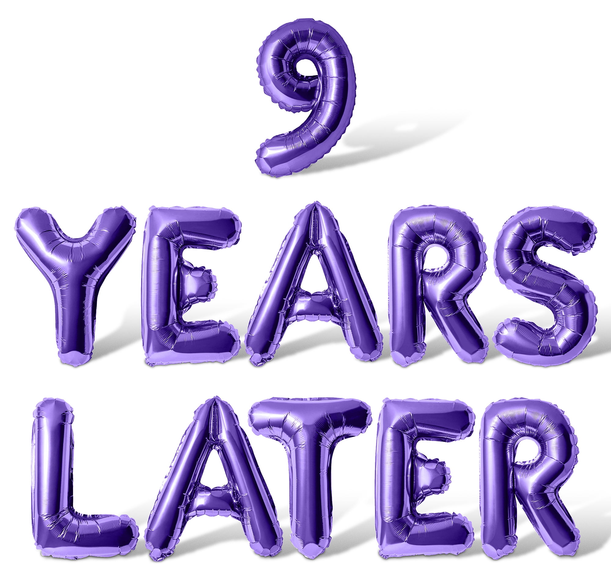 Letter Balloons - 9 YEARS LATER 16" Inch Alphabet Letters Foil Mylar ...