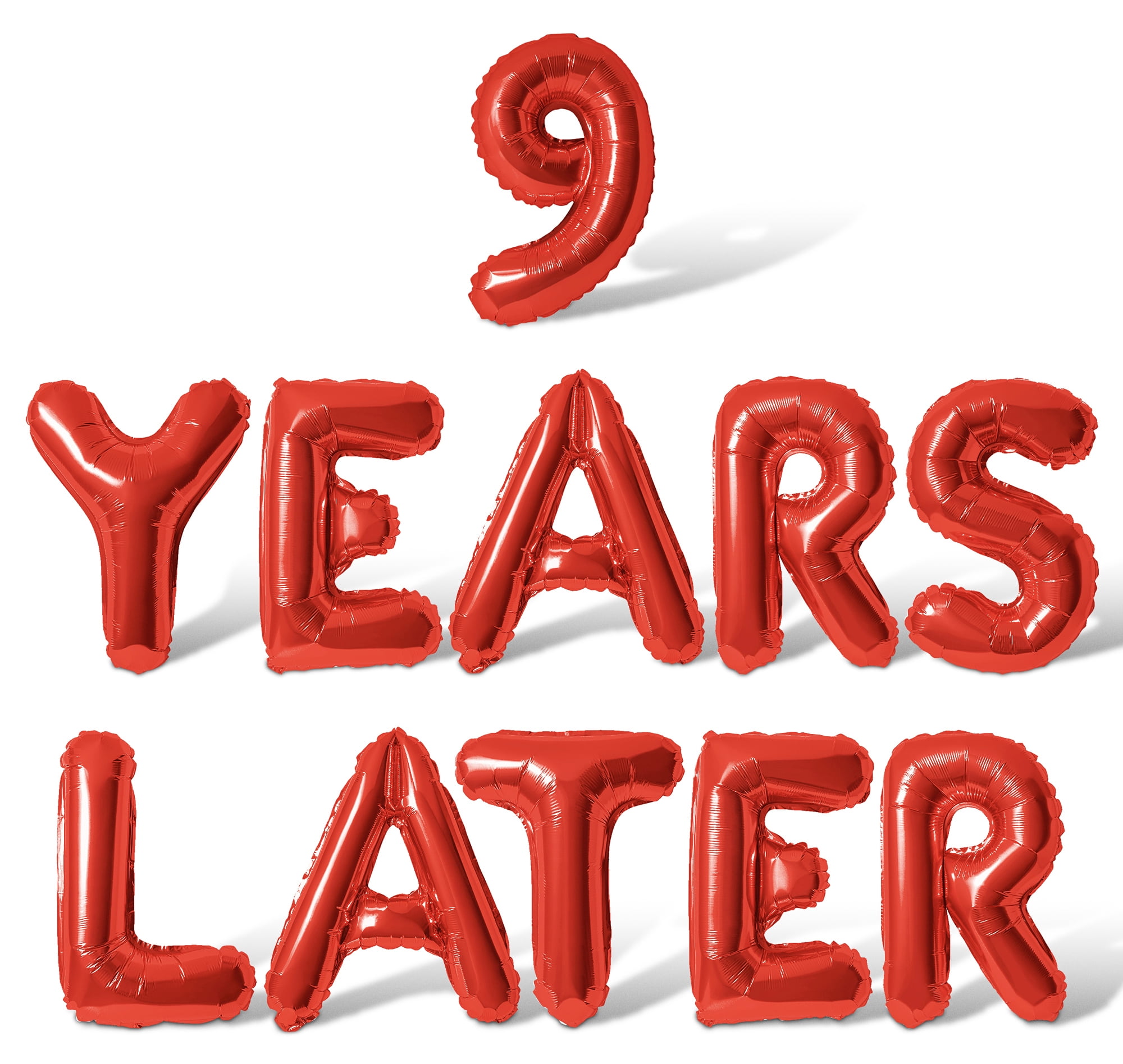 Letter Balloons - 9 YEARS LATER 16" Inch Alphabet Letters Foil Mylar ...