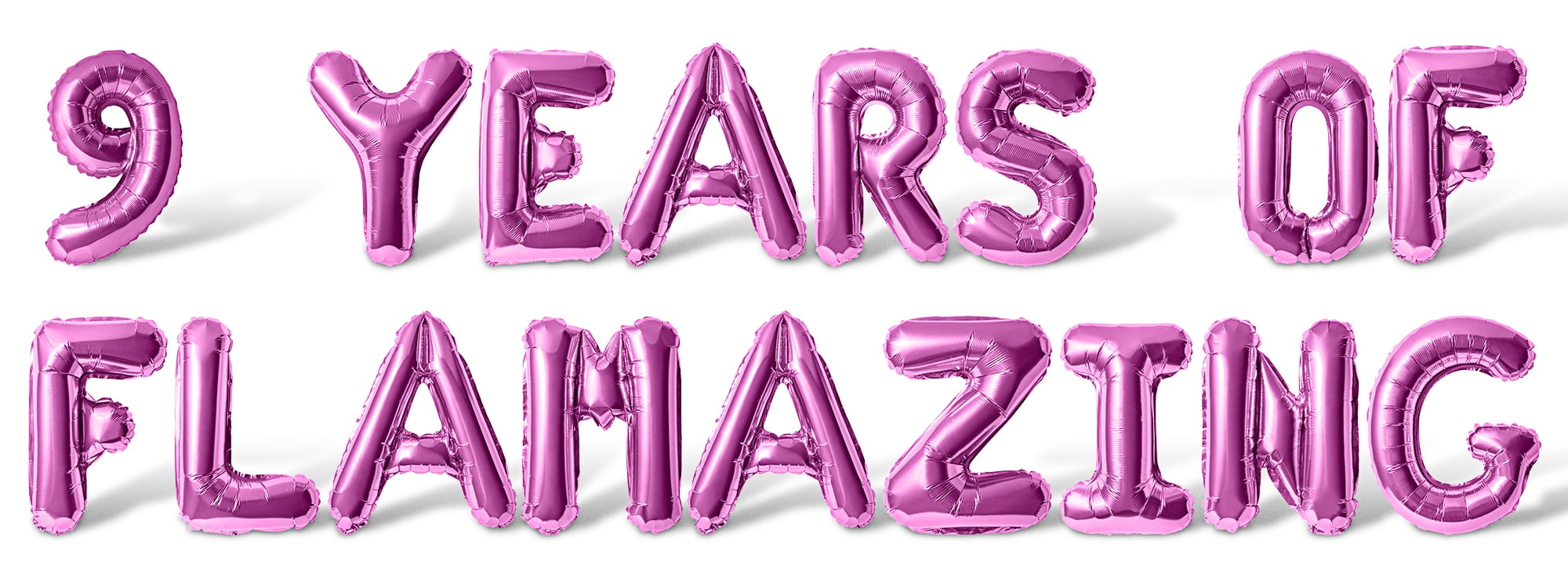 Letter Balloons - 9 YEARS OF FLAMAZING 16" Inch Alphabet Letters Foil ...