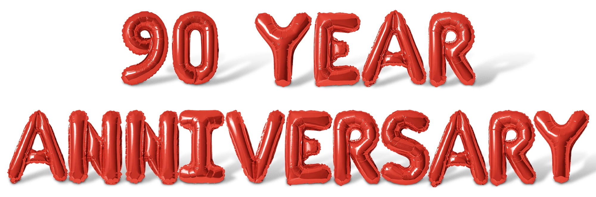Letter Balloons - 90 YEAR ANNIVERSARY 16" Inch Alphabet Letters Foil ...
