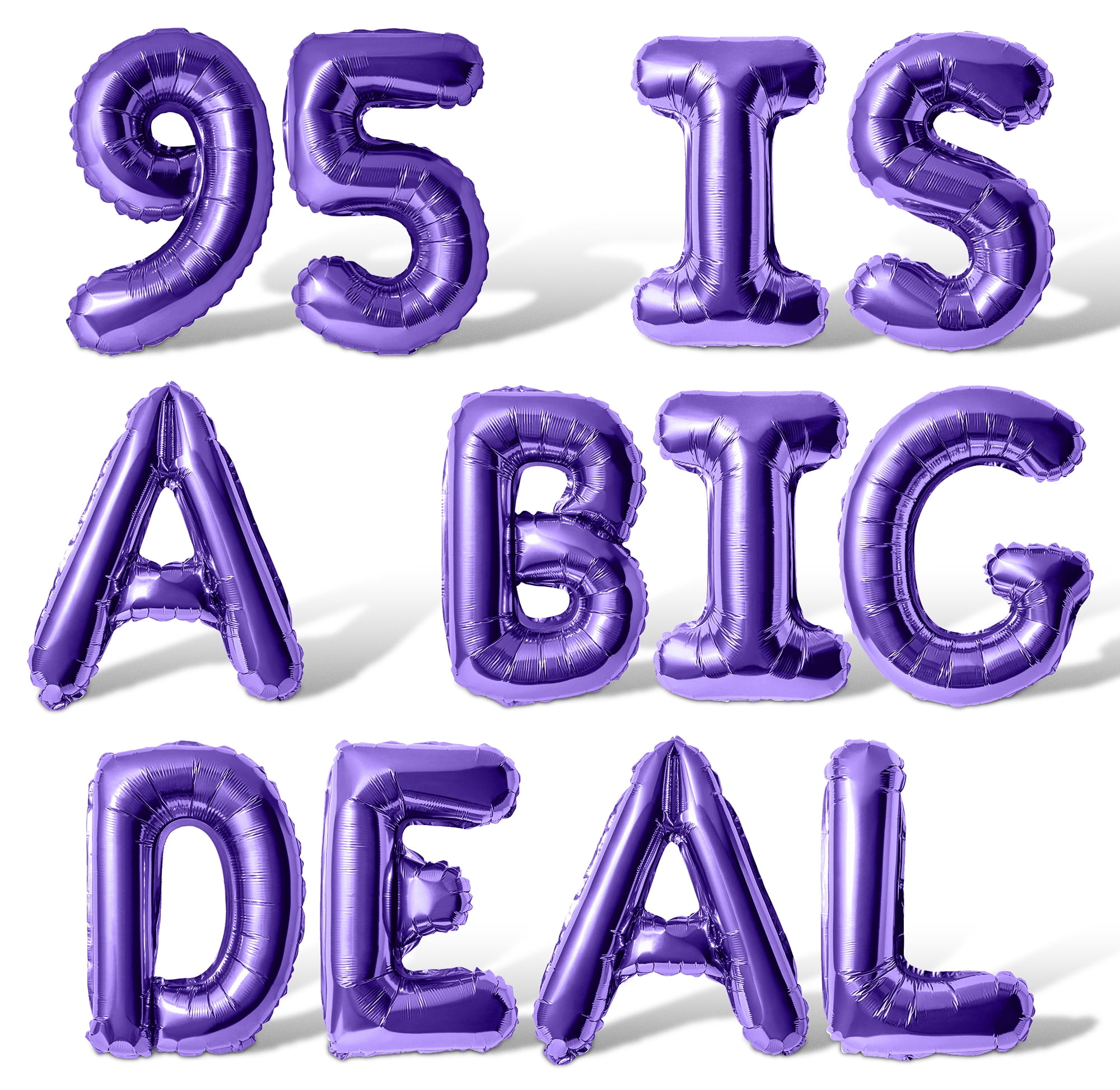 Letter Balloons - 95 IS A BIG DEAL 16" Inch Alphabet Letters Foil Mylar ...