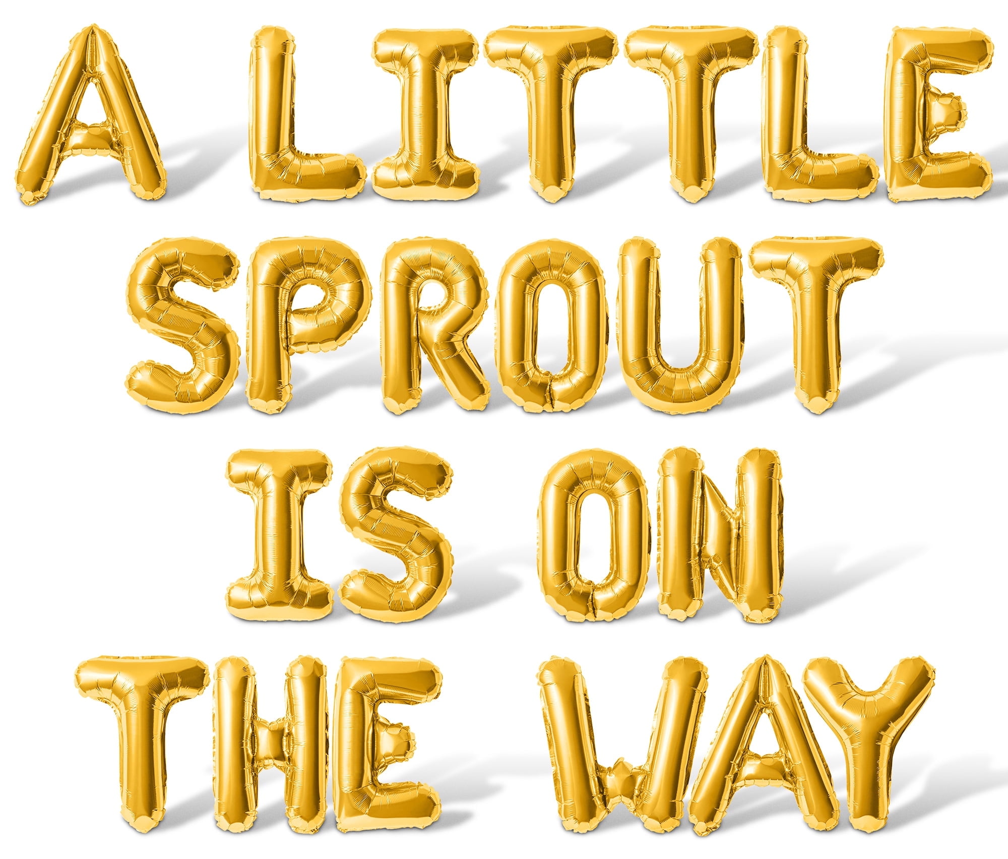 Letter Balloons - A LITTLE SPROUT IS ON THE WAY 16" Inch Alphabet ...