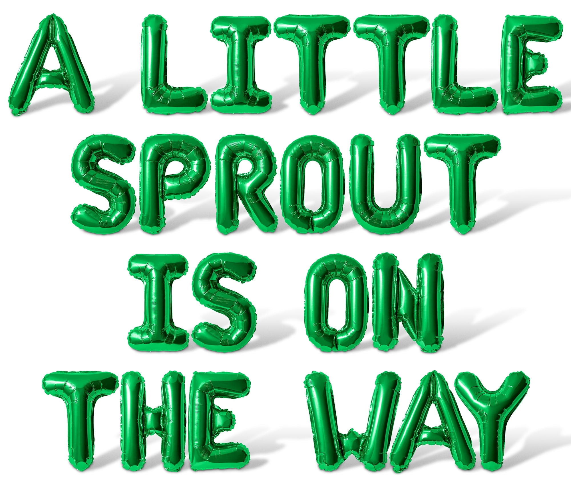 Letter Balloons - A LITTLE SPROUT IS ON THE WAY 16" Inch Alphabet ...