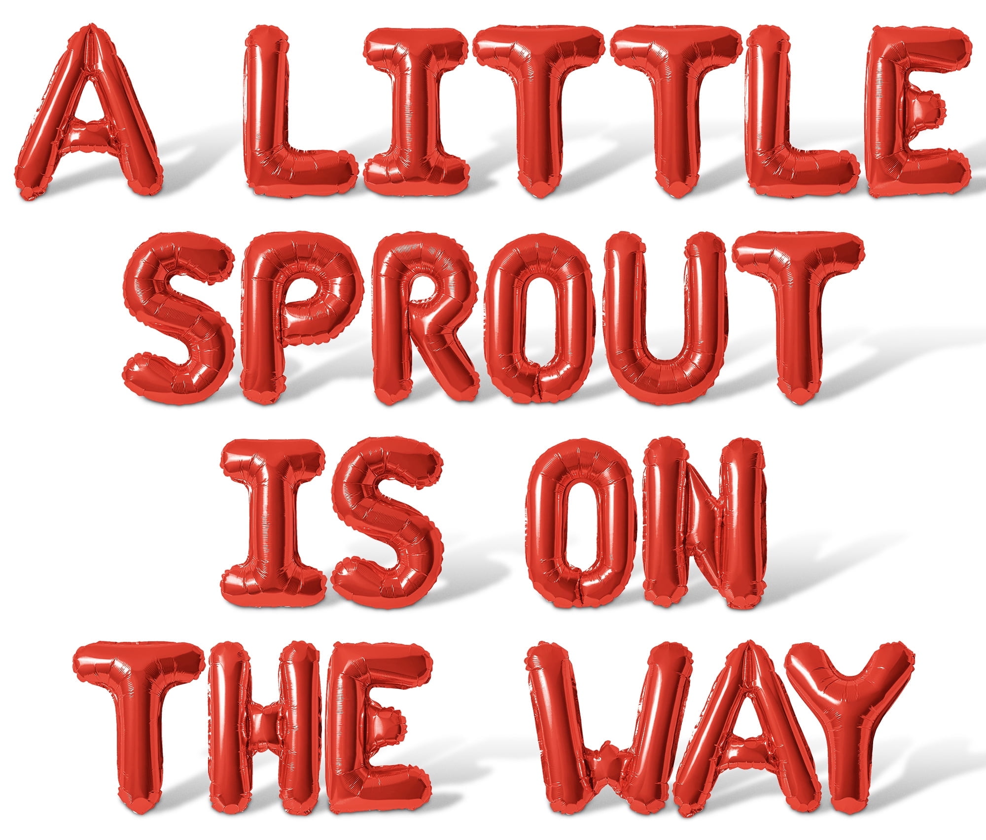 Letter Balloons - A LITTLE SPROUT IS ON THE WAY 16" Inch Alphabet ...