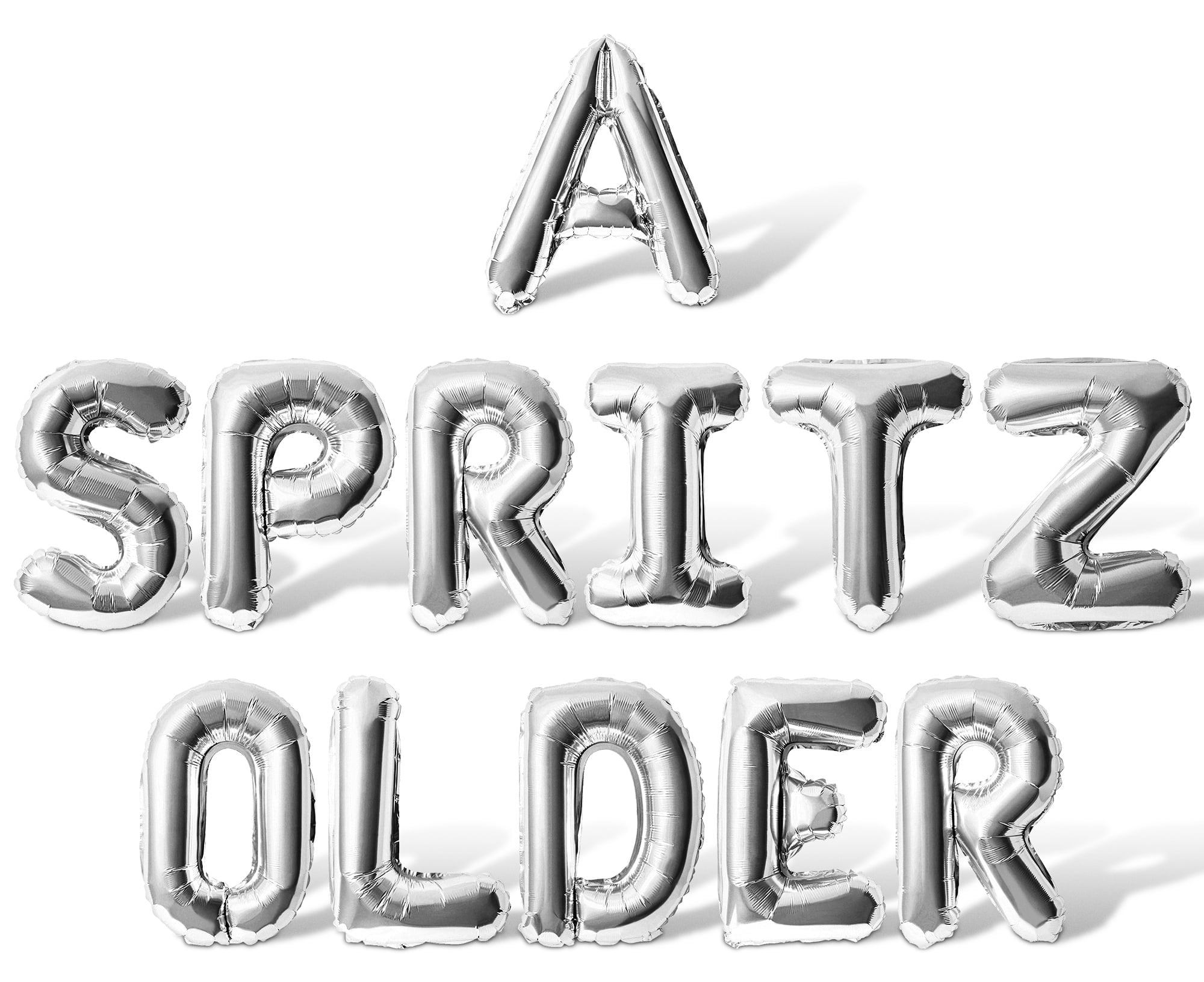 Letter Balloons - A SPRITZ OLDER 16" Inch Alphabet Letters Foil Mylar ...