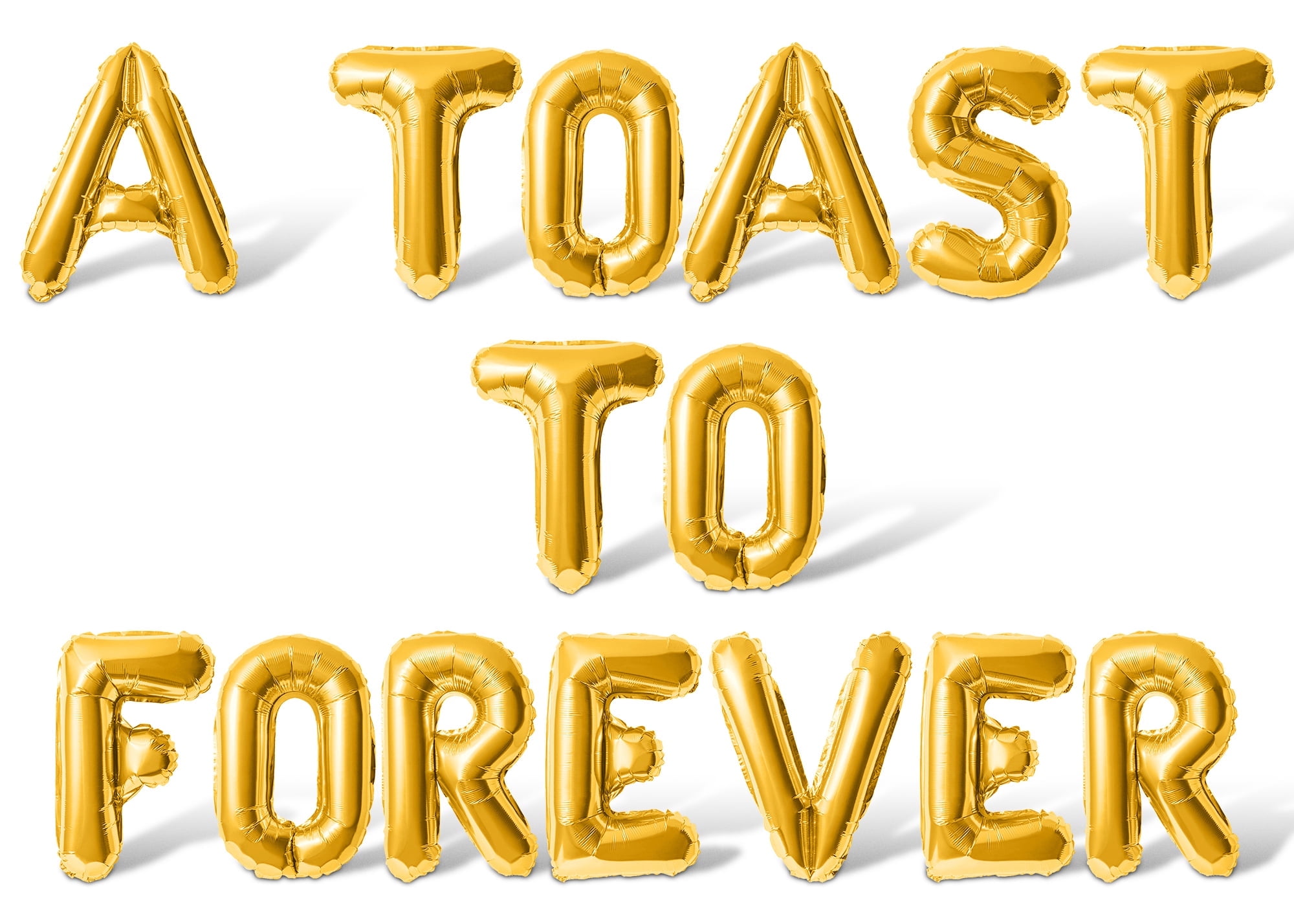 Letter Balloons - A TOAST TO FOREVER 16" Inch Alphabet Letters Foil ...