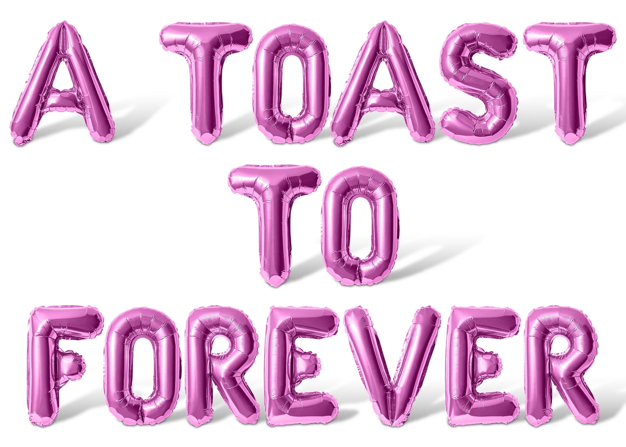 Letter Balloons - A TOAST TO FOREVER 16" Inch Alphabet Letters Foil ...