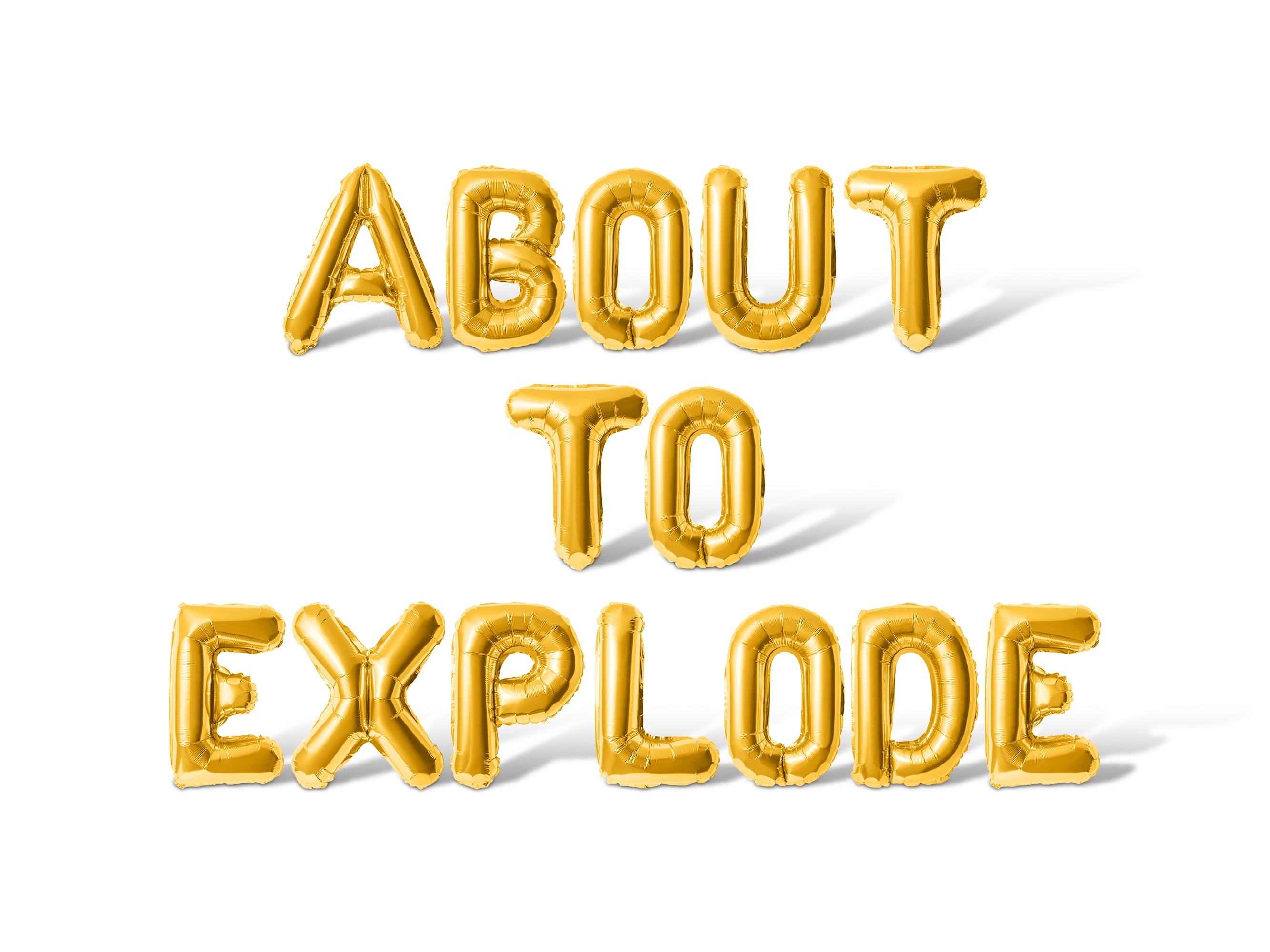 Letter Balloons - ABOUT TO EXPLODE 16" Inch Alphabet Letters Foil Mylar ...