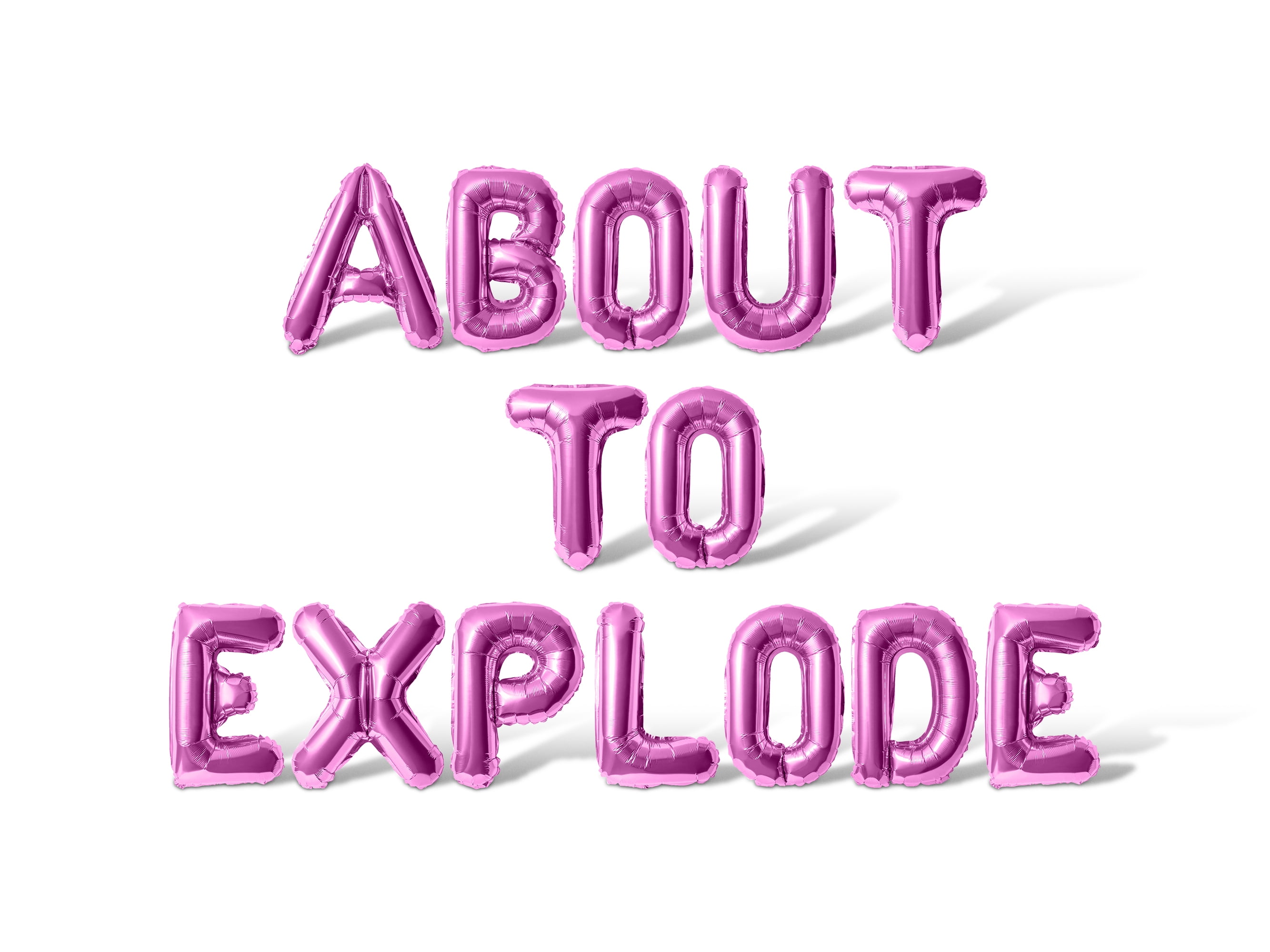 Letter Balloons - ABOUT TO EXPLODE 16" Inch Alphabet Letters Foil Mylar ...