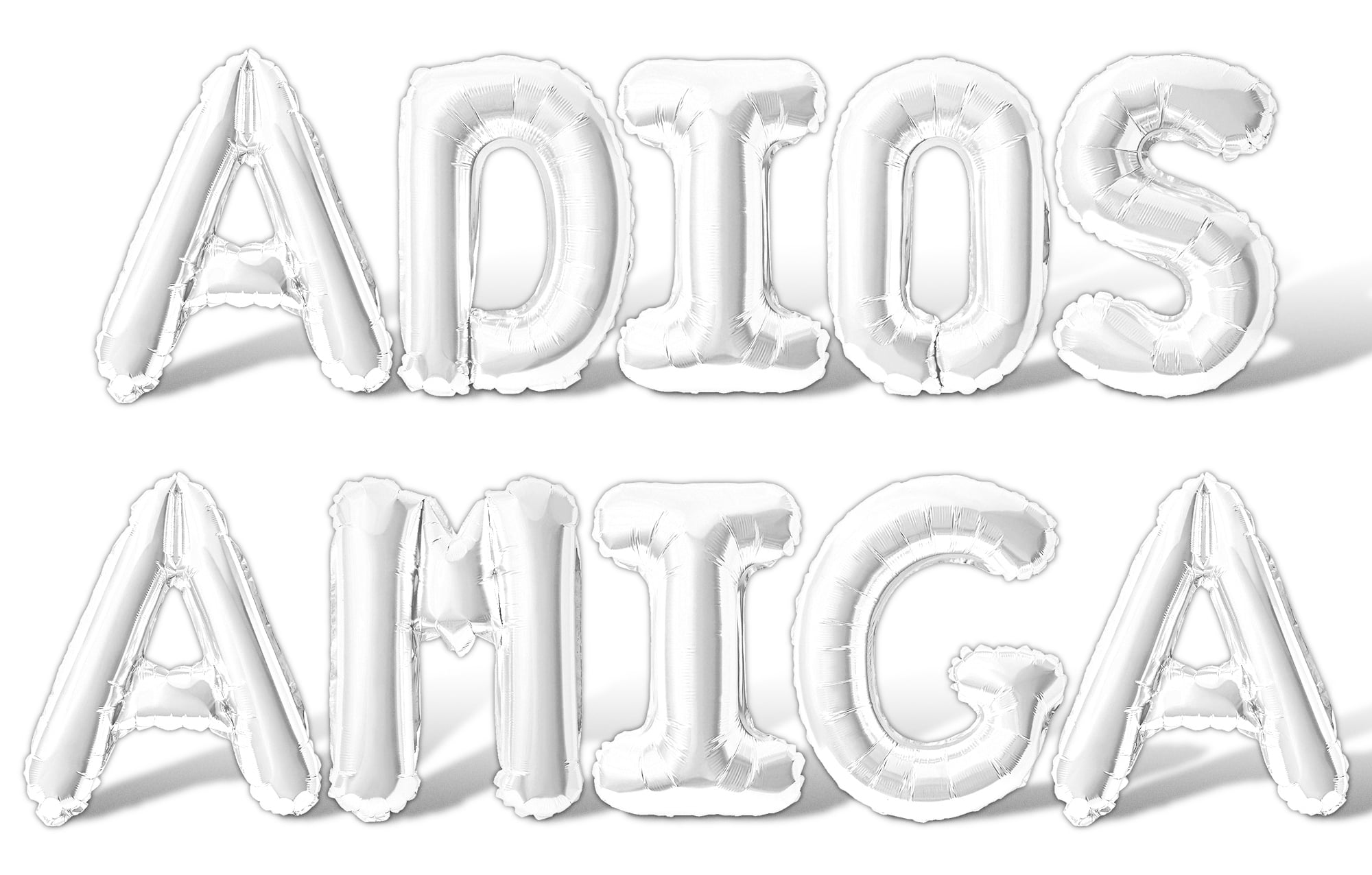 Letter Balloons - ADIOS AMIGA 16" Inch Alphabet Letters Foil Mylar ...