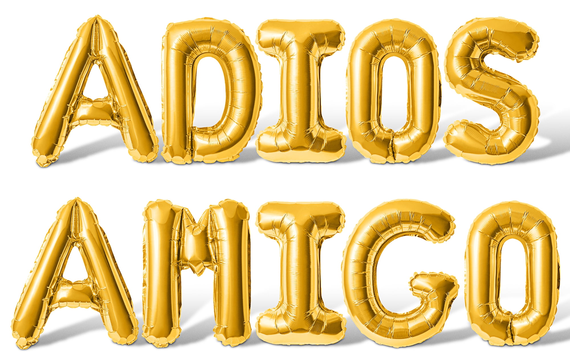 Letter Balloons - ADIOS AMIGO 16" Inch Alphabet Letters Foil Mylar ...