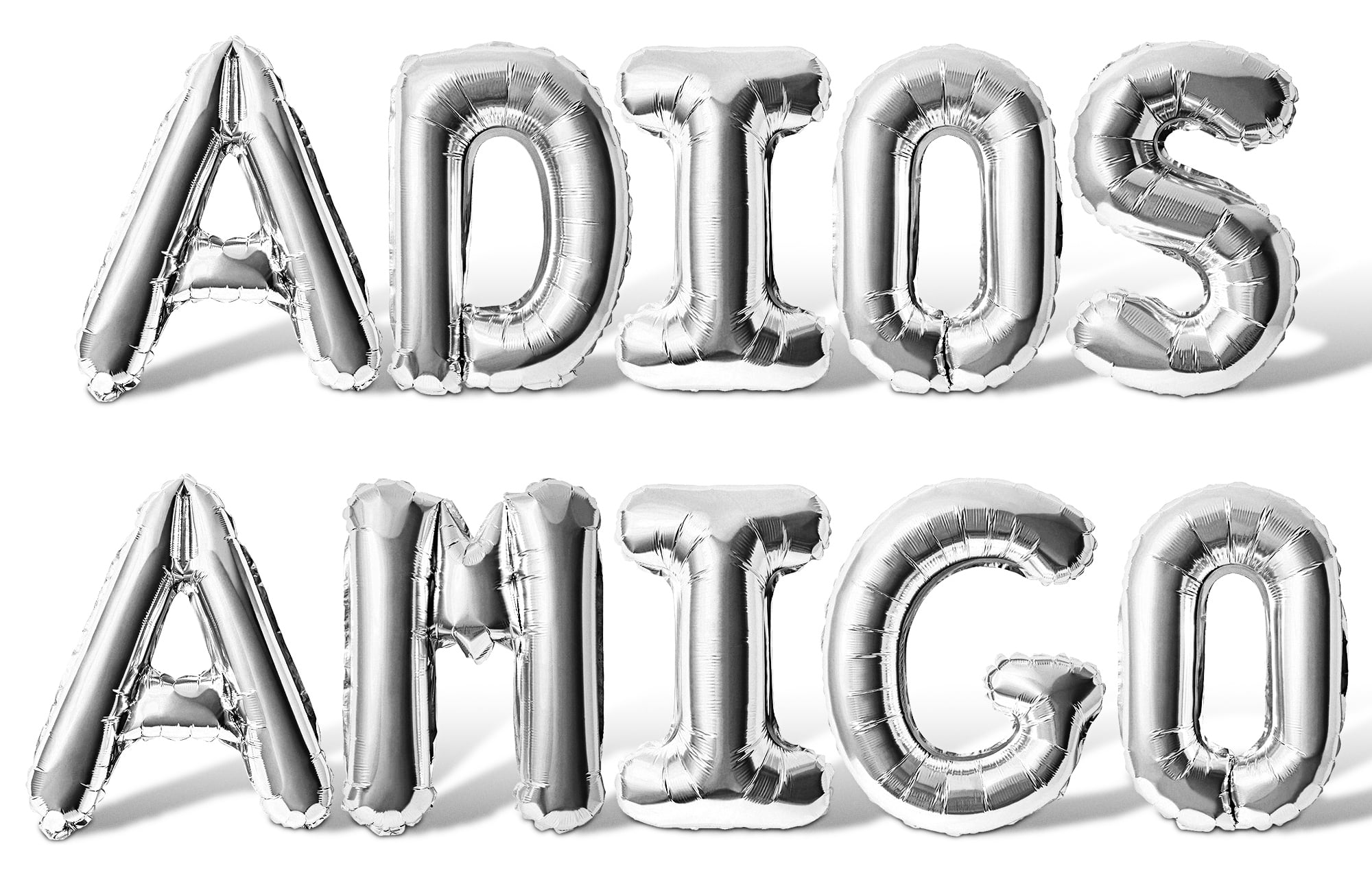 Letter Balloons - ADIOS AMIGO 16" Inch Alphabet Letters Foil Mylar ...