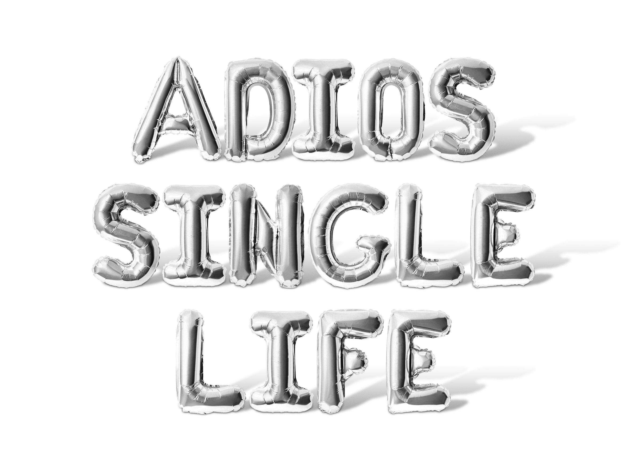 Letter Balloons - ADIOS SINGLE LIFE 16" Inch Alphabet Letters Foil ...